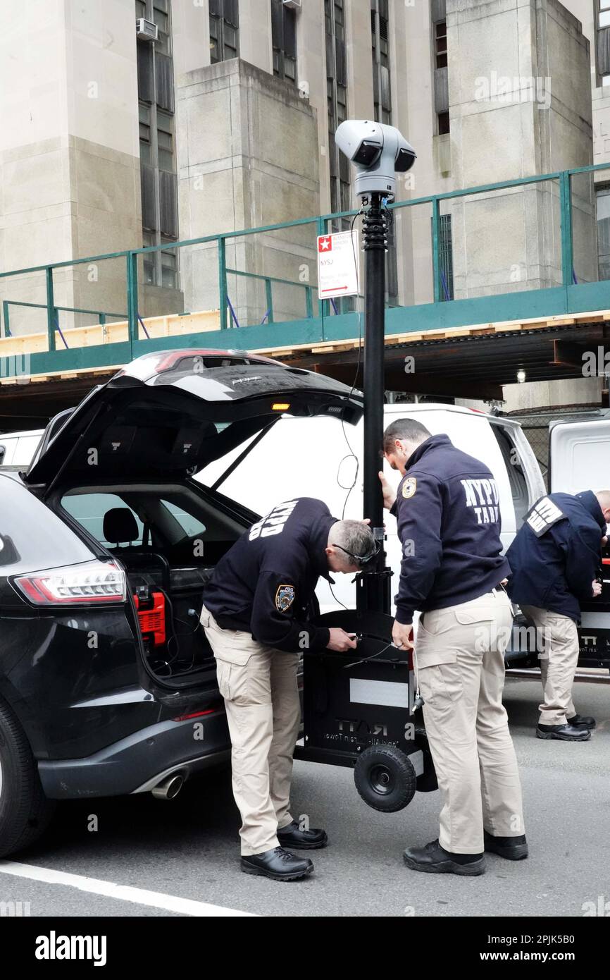 New York United States 30th Mar 2023 Security If Beefed Up Outside