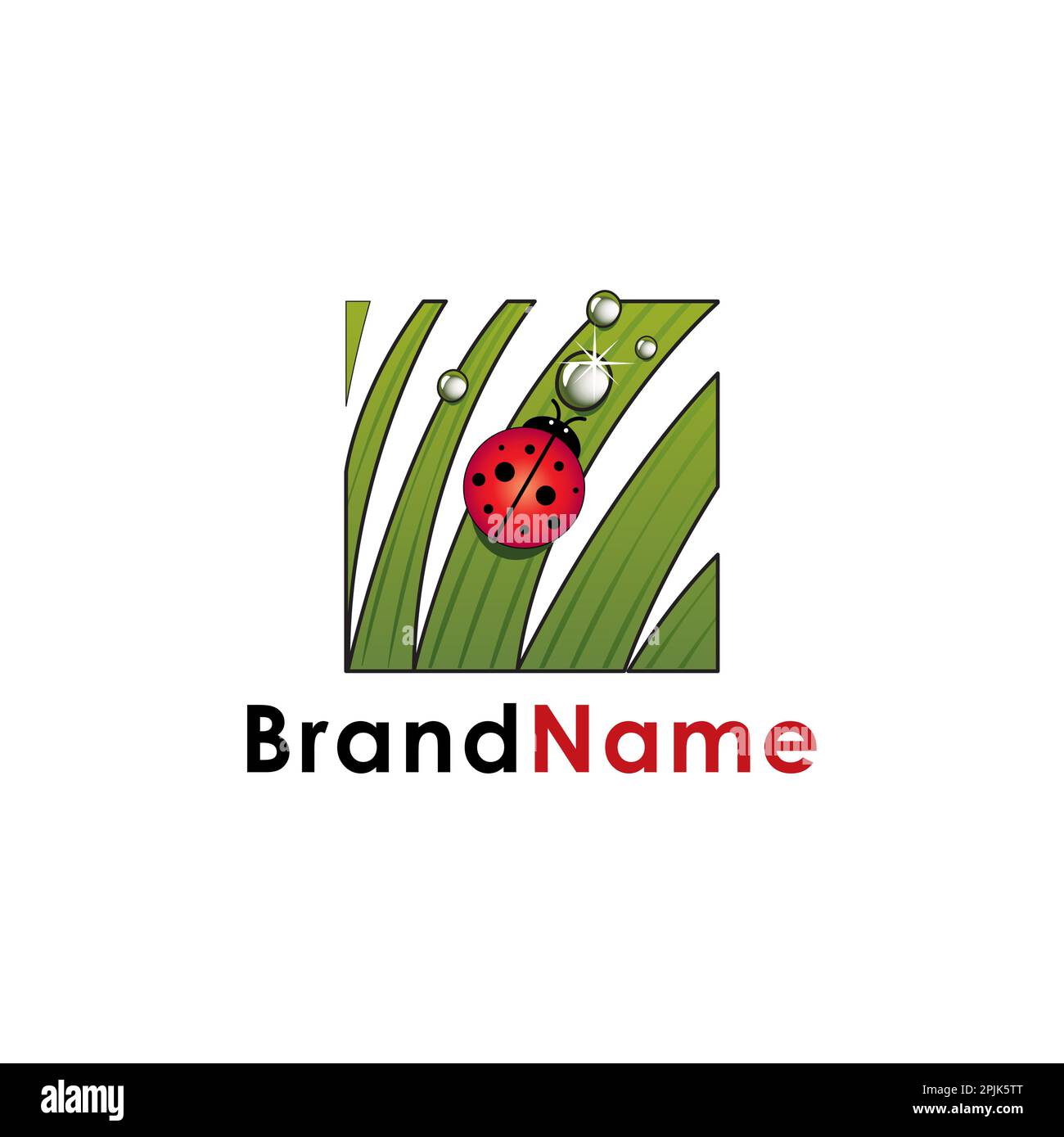 Black line logo leaves Cut Out Stock Images & Pictures - Alamy