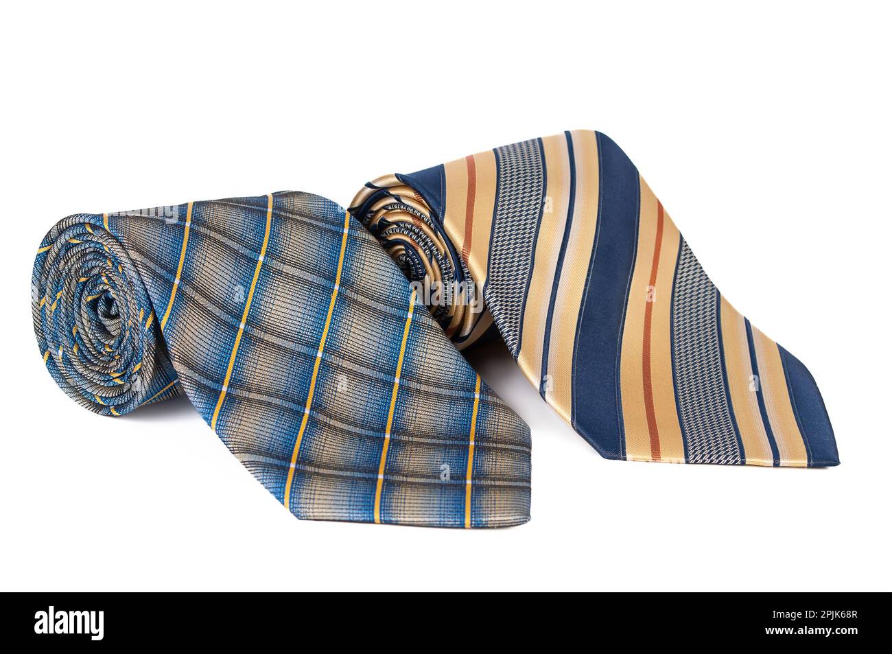 colorful ties isolated on a white background Stock Photo - Alamy