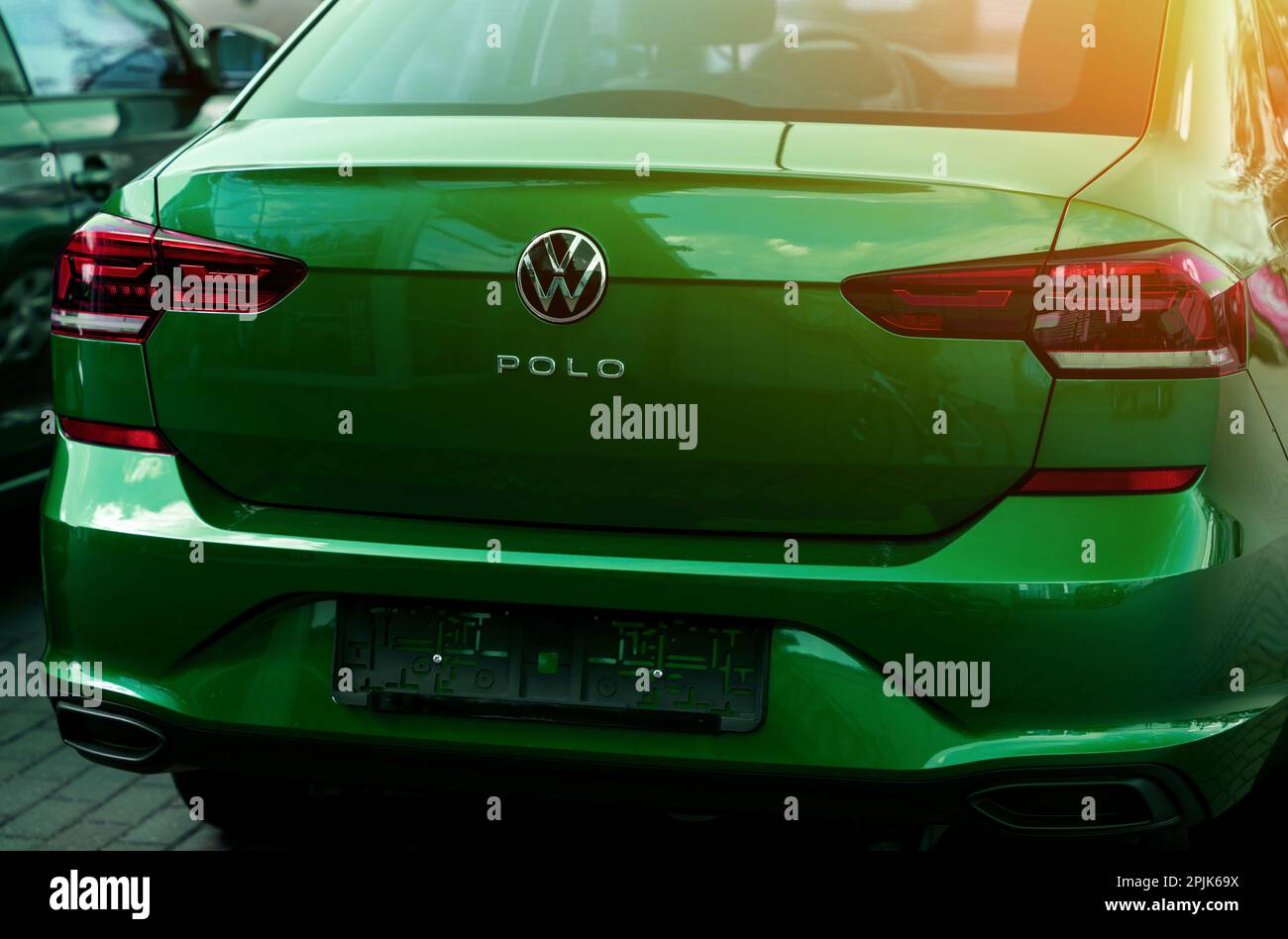 Minsk, Belarus, March 2023 - Volkswagen Polo exterior. back view. new ...