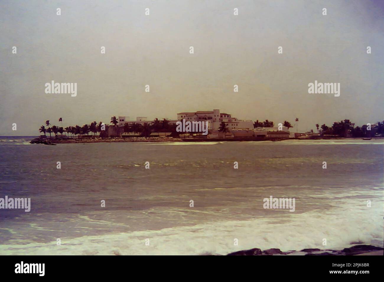 The historic Elmina Castle on the coast of Ghana c.1959 Stock Photo - Alamy