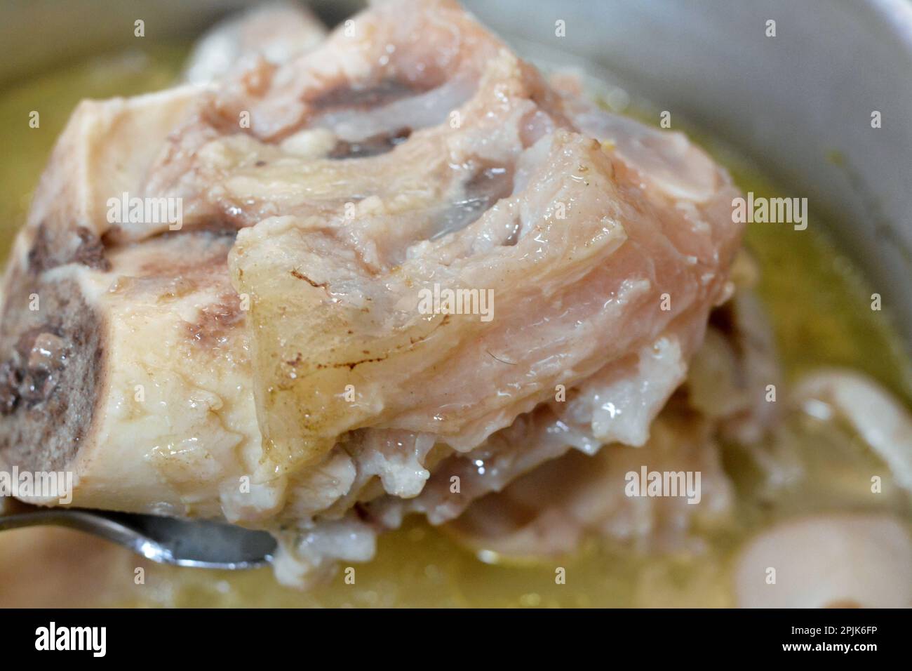 Arabic Egyptian cuisine of kawareh trotters and knee boiled with soup ...