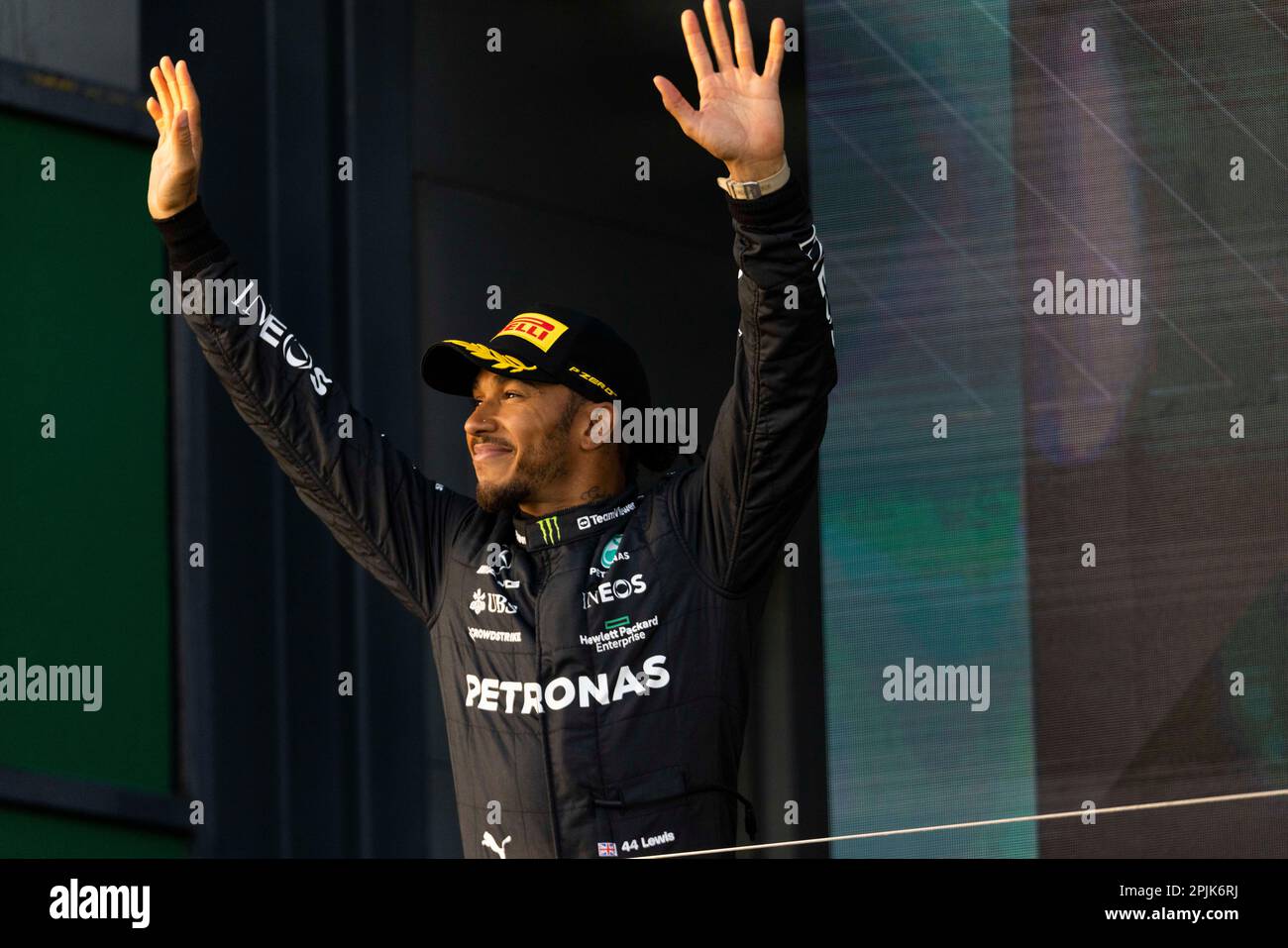 Melbourne, Australia. 02nd Apr, 2023. Lewis Hamilton of Great Britain ...