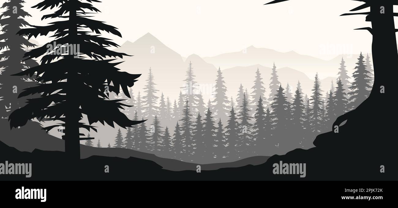 Beautiful mountain ridge in Stock Vector Images - Alamy