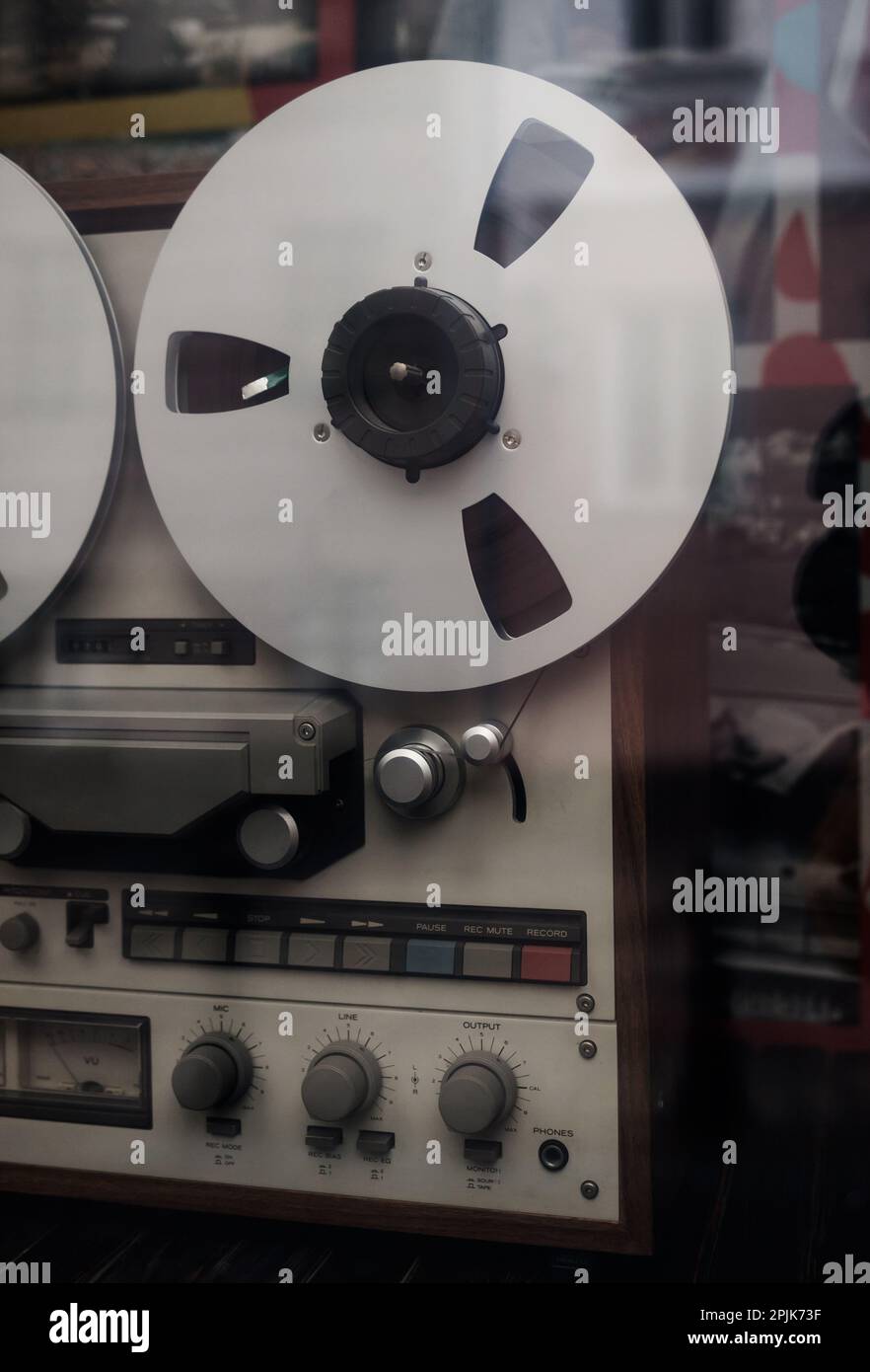 Vintage Analog Stereo Tape Deck Recorder. Retro style. hi-fi Stock ...