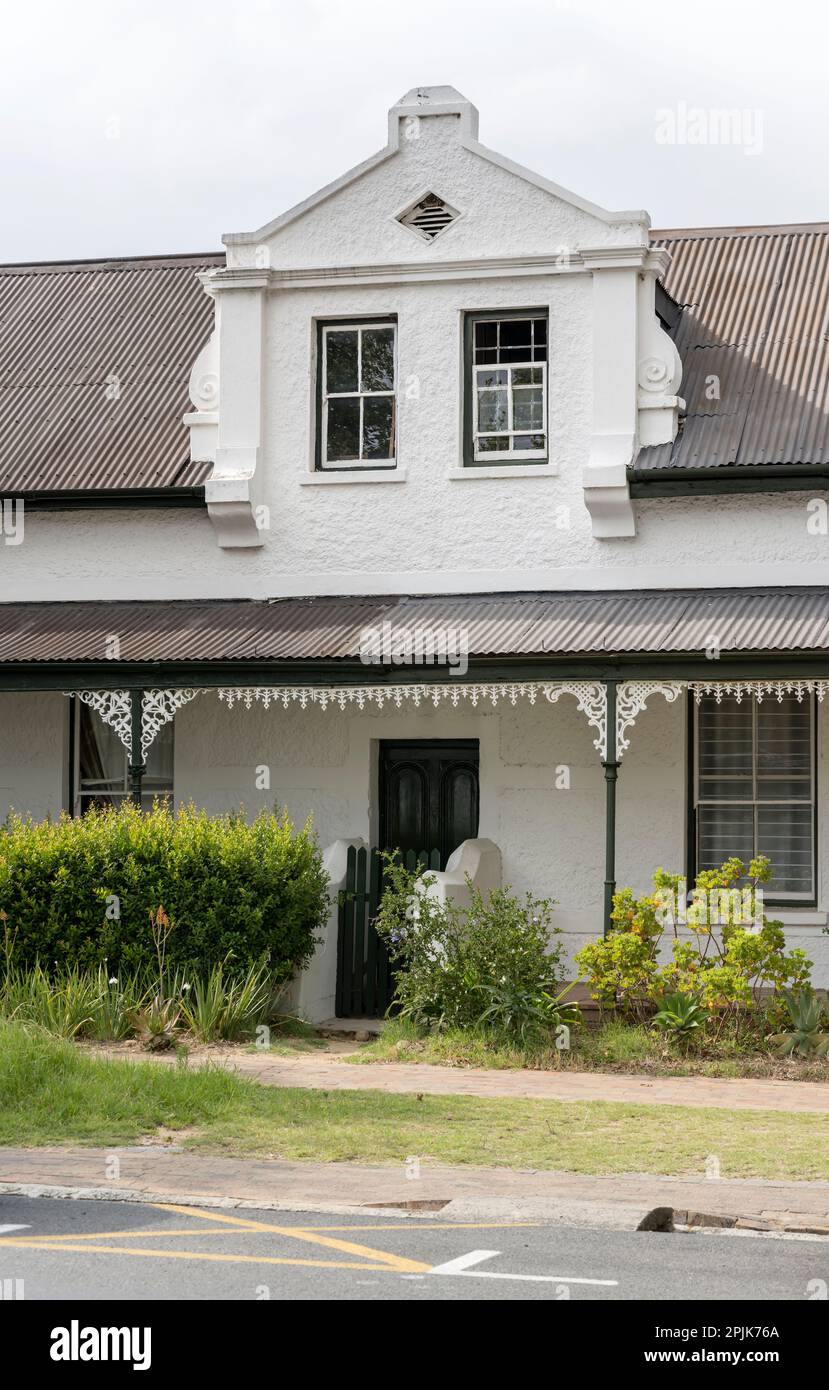 cityscape with traditional picturesque house, shot in bright summer ...