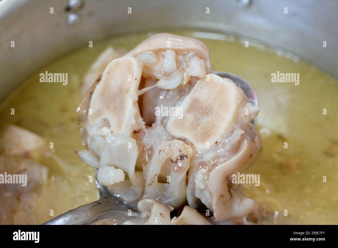 Arabic Egyptian cuisine of kawareh trotters and knee boiled with soup ...