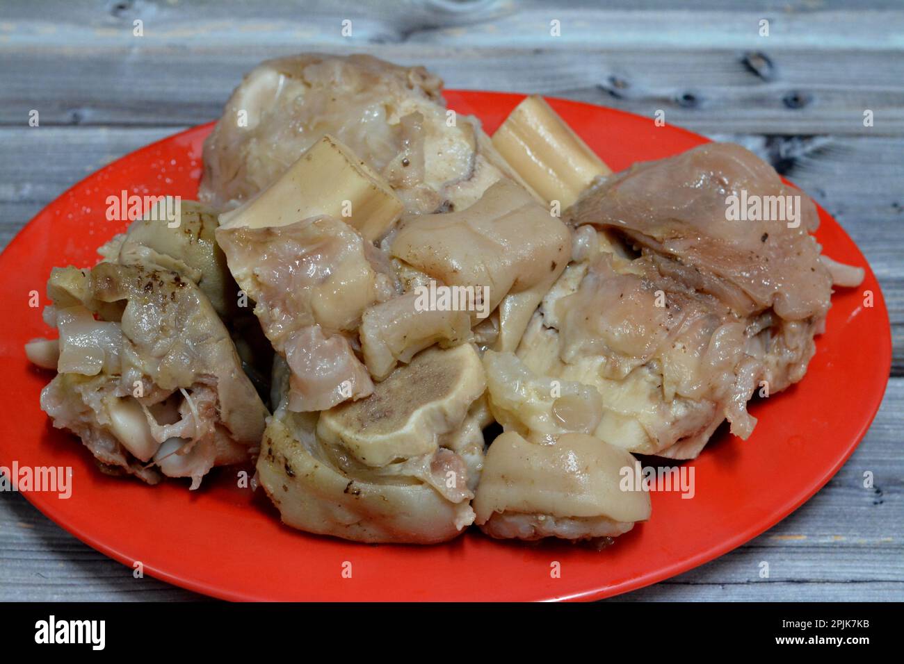 Arabic Egyptian cuisine of kawareh trotters and knee boiled with soup ...