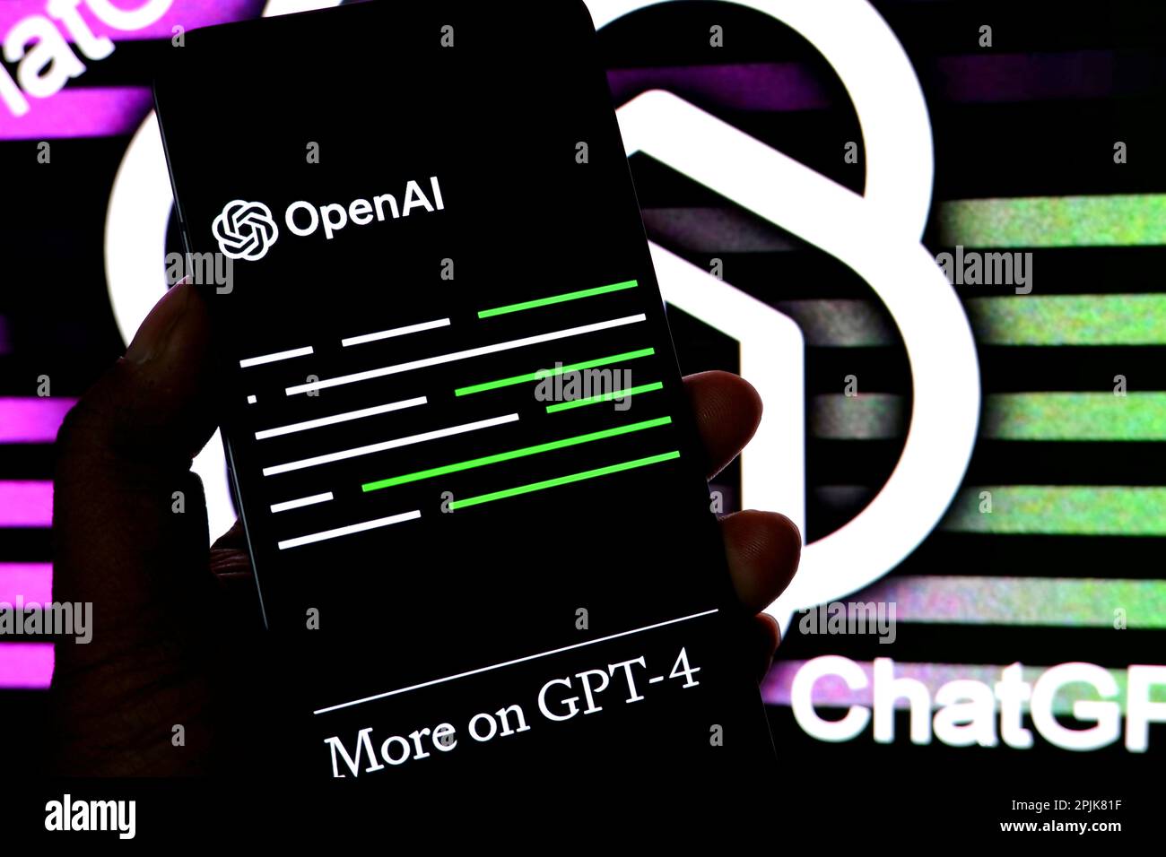 India. 02nd Apr, 2023. In this photo illustration, an OPEN AI Chat GPT ...