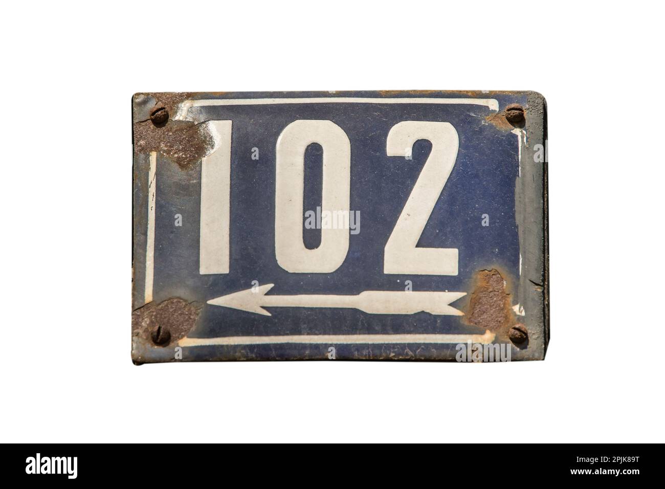 House number 102 sign Cut Out Stock Images & Pictures - Alamy