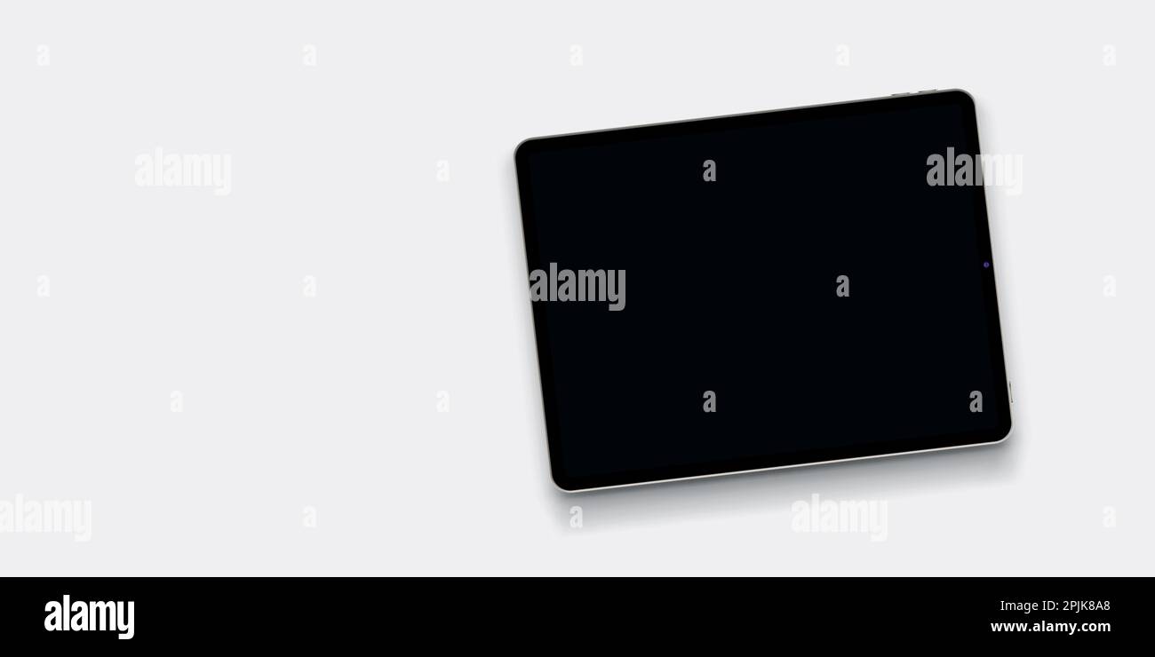modern tablet with dark screen on white Stock Vector Image & Art - Alamy