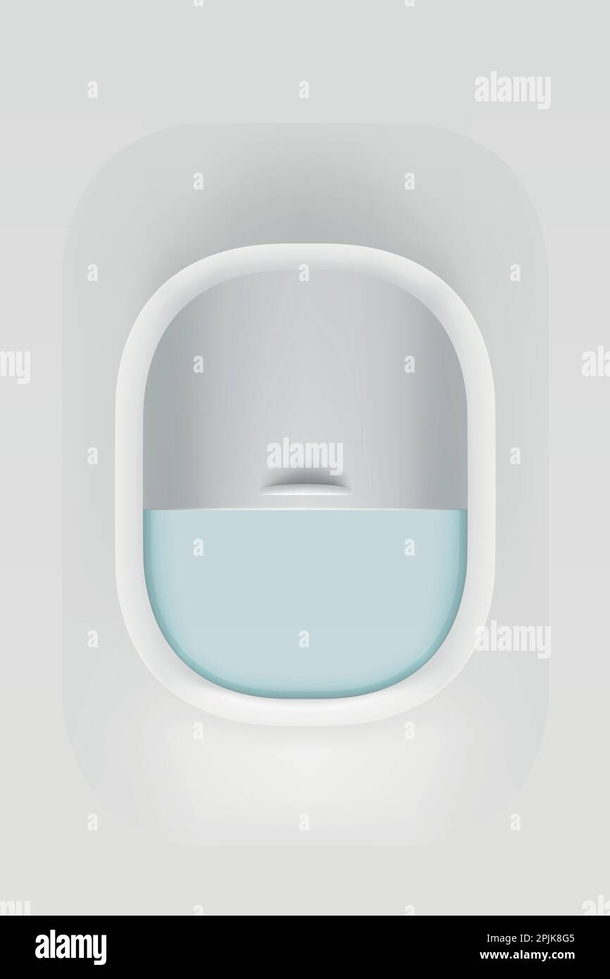 transparent airplane window front view on white Stock Vector Image ...
