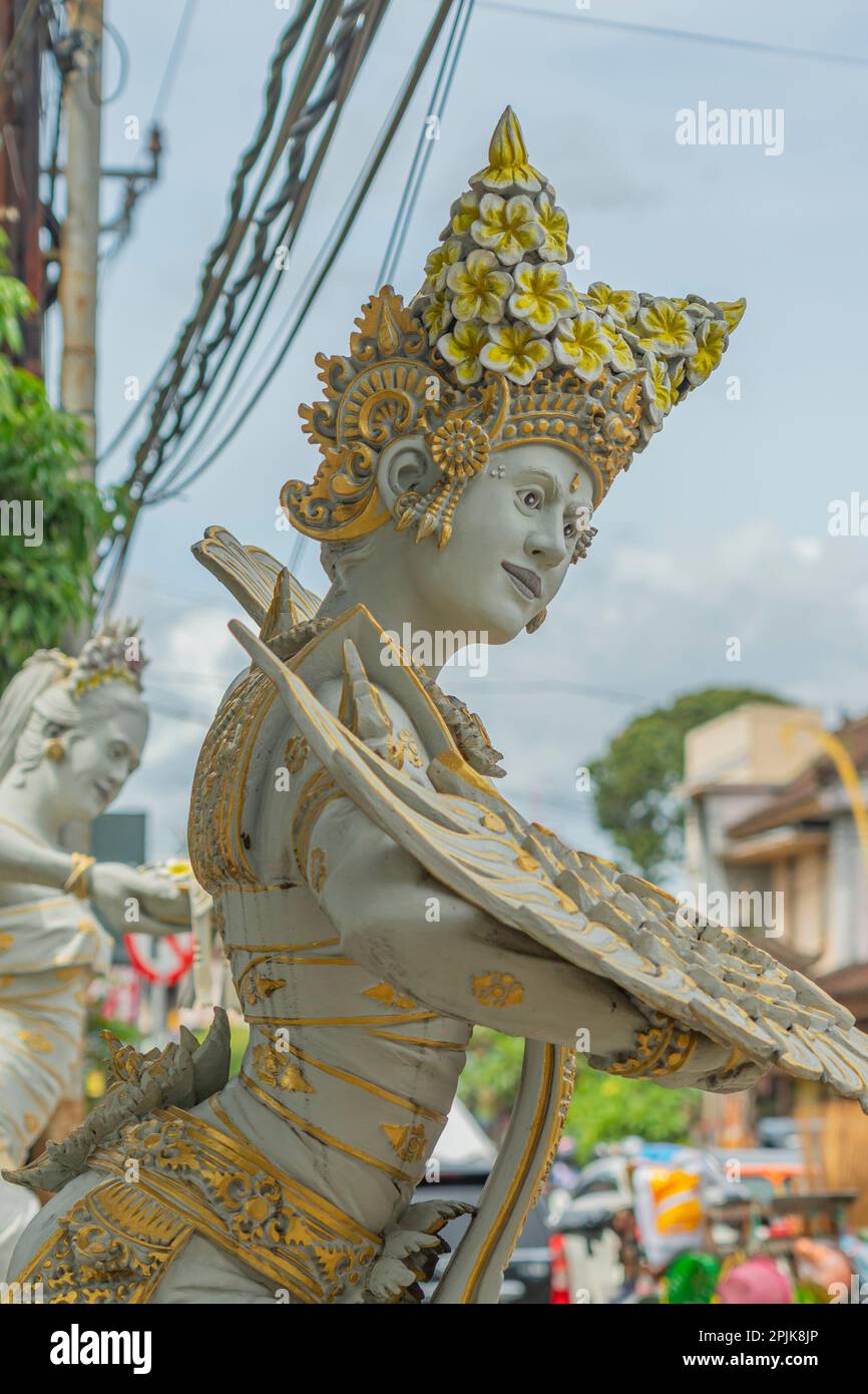 BALI, INDONESIA - February 14.2023: Balinese traditional woman dancer ...