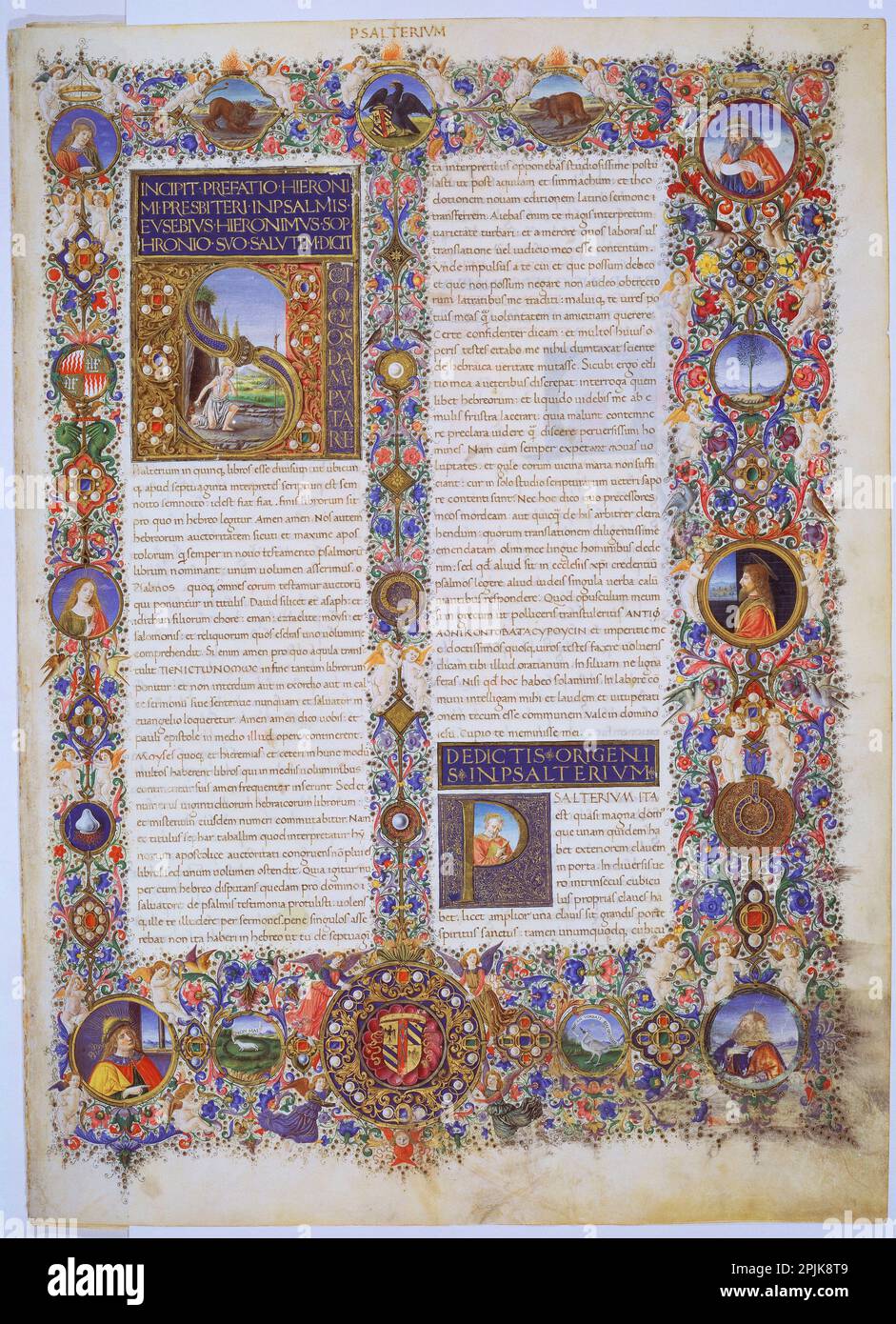 SALTERIO - LETRA CAPITULAR - INICIAL HISTORIADA. Location: BIBLIOTECA ...