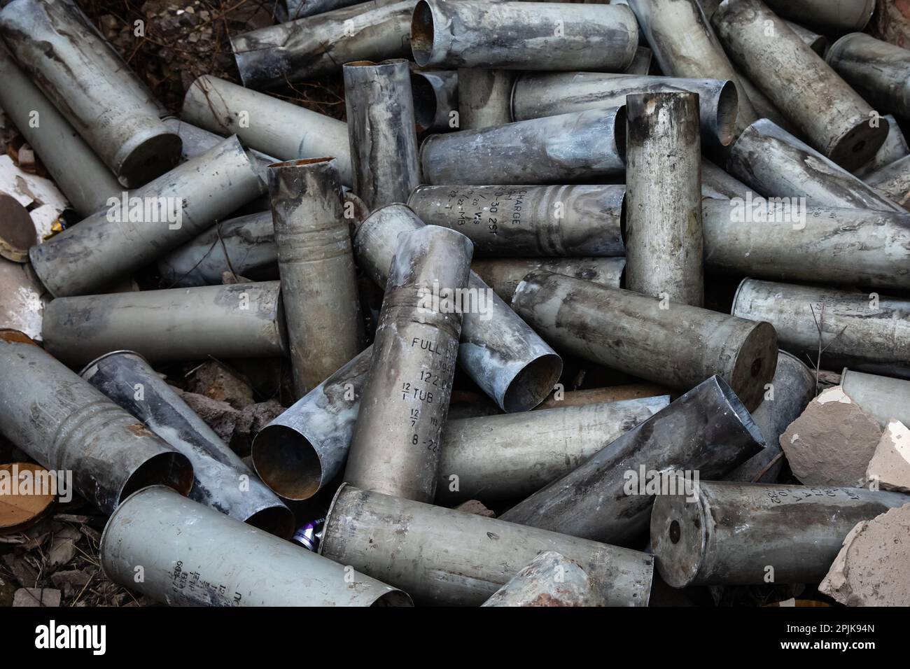 Russian artillery shells hi-res stock photography and images - Alamy