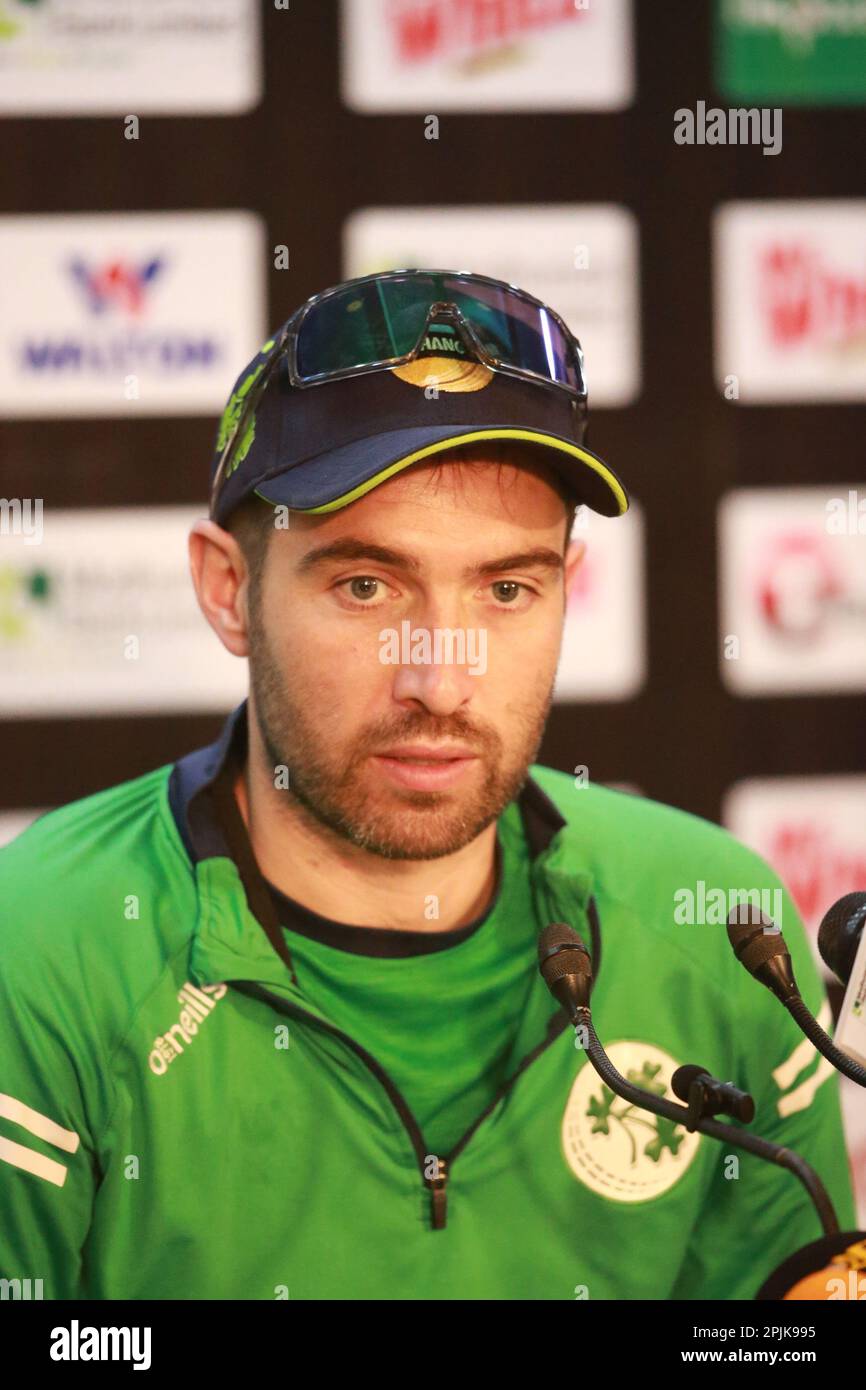 Ireland Test Team Captain Andrew Balbirnie attends pre-match press ...