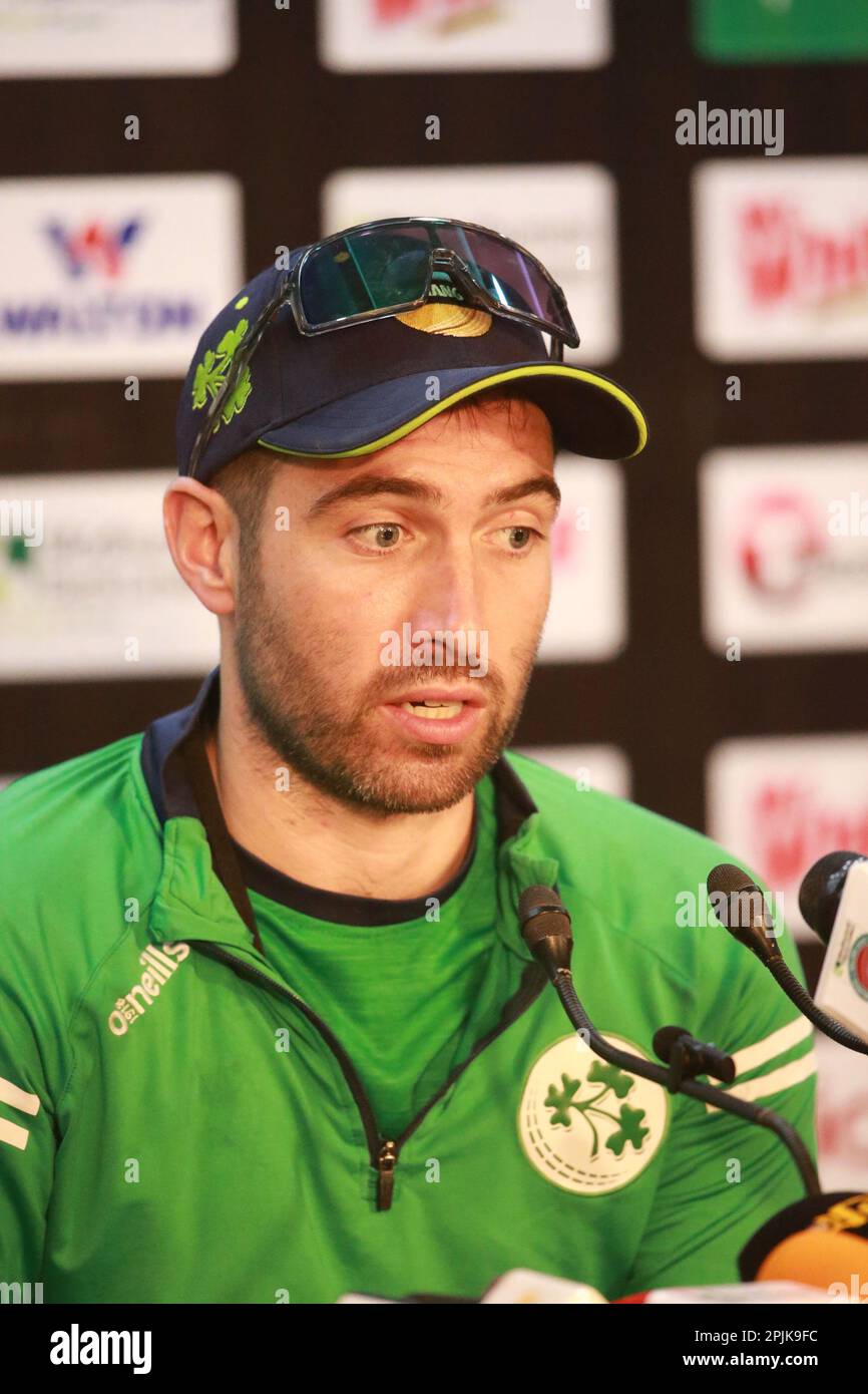 Ireland Test Team Captain Andrew Balbirnie attends pre-match press ...