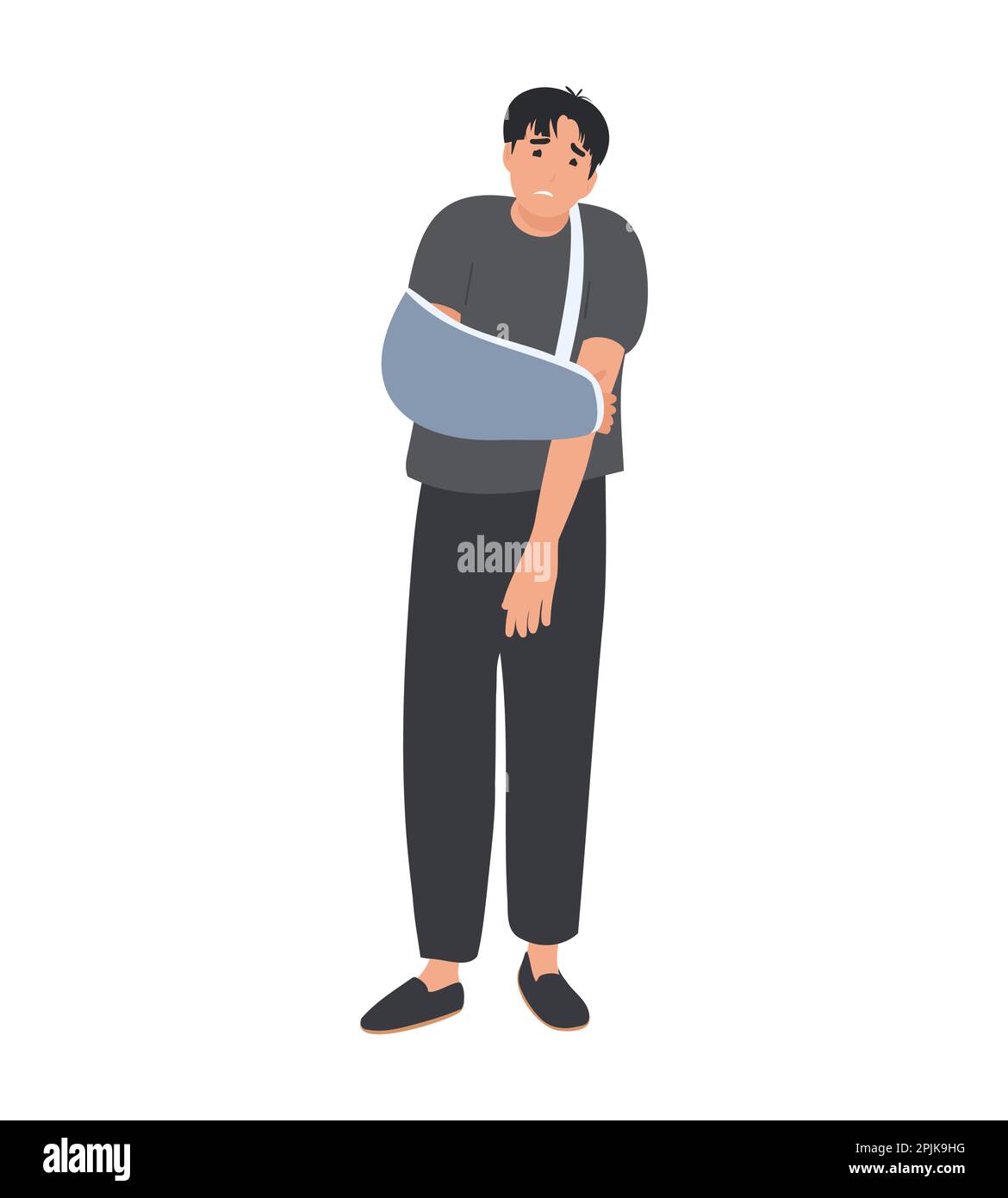 Illustration woman broken arm sling hi-res stock photography and images ...