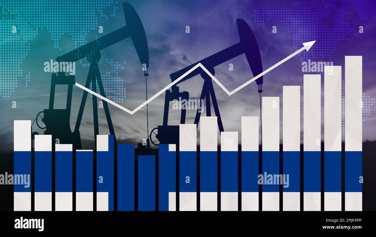 Finland oil industry concept. Economic crisis, increased prices, fuel ...