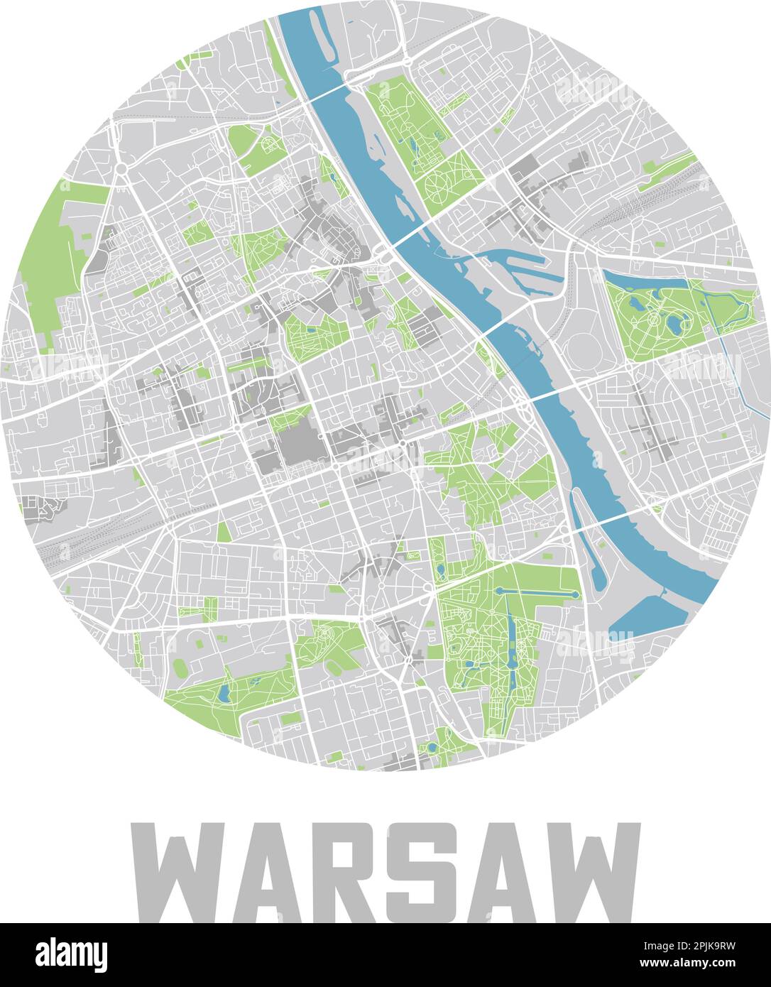 Warsaw map plan city hi-res stock photography and images - Alamy