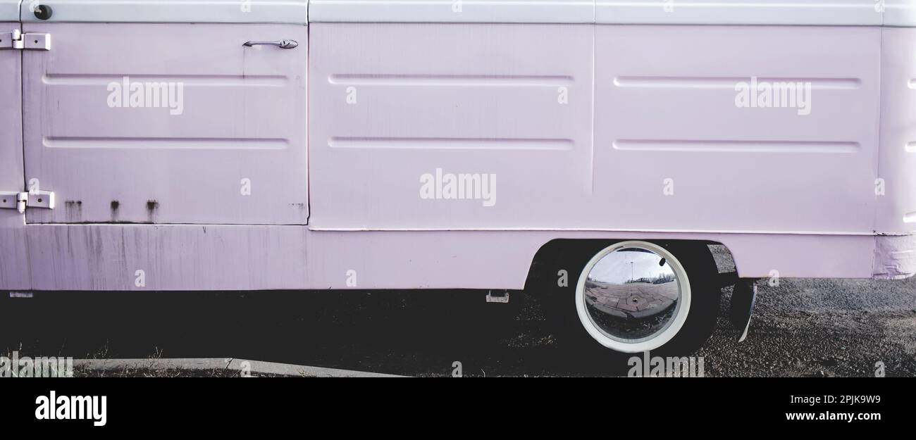 classic old retro car. vintage minivan. retro vehicle Stock Photo - Alamy