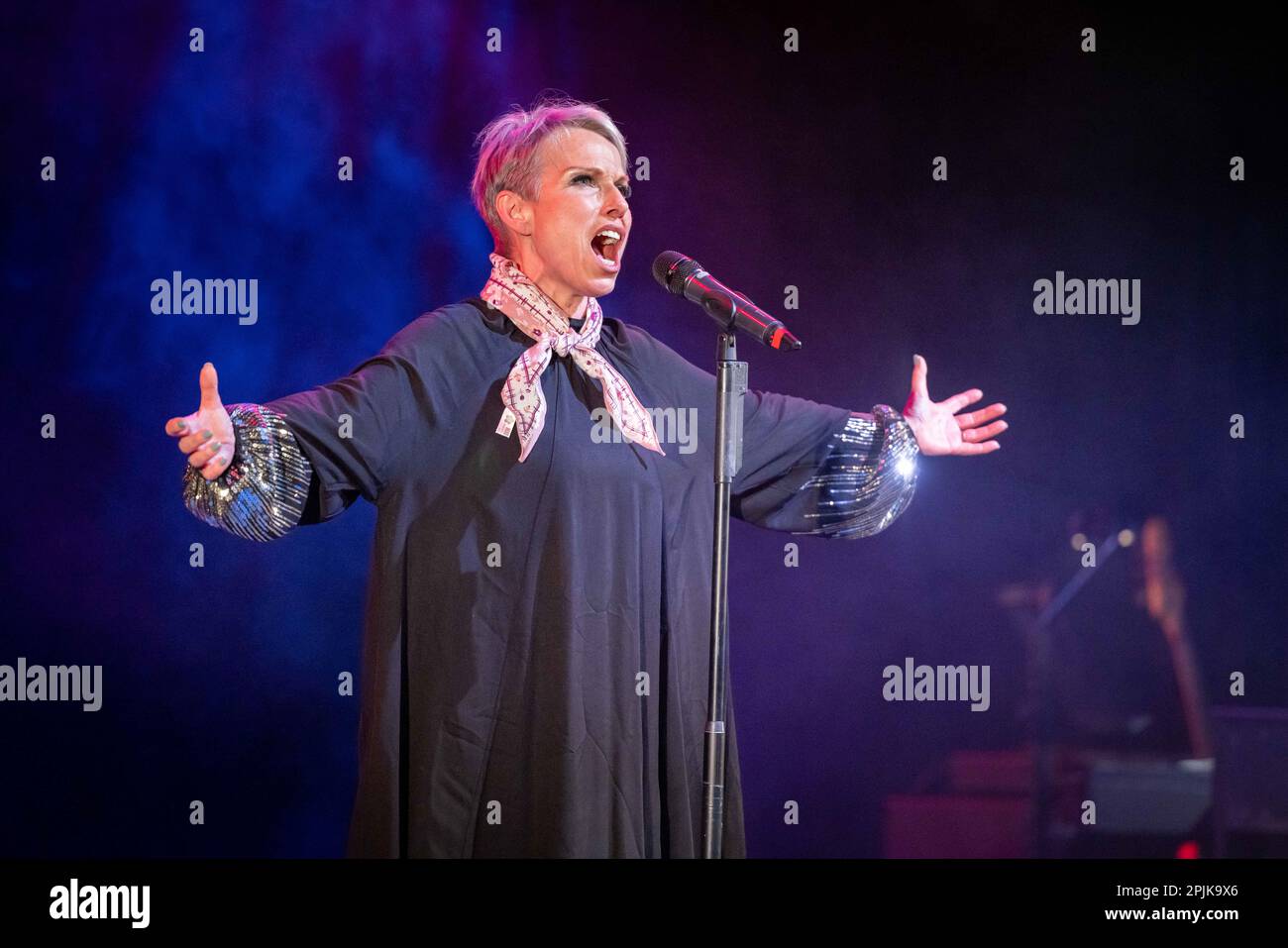 Oldham Coliseum Theatre final show - 31st March 2023. Actor Sue Devaney ...