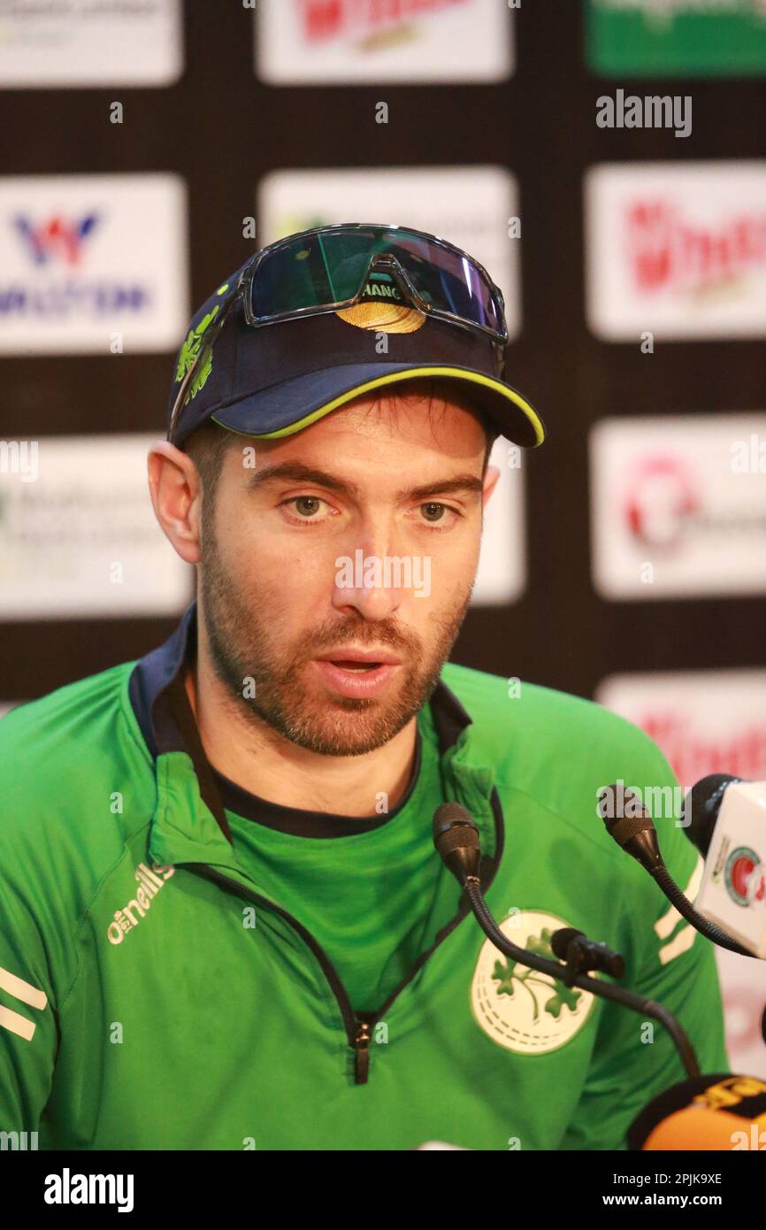 Ireland Test Team Captain Andrew Balbirnie attends pre-match press ...