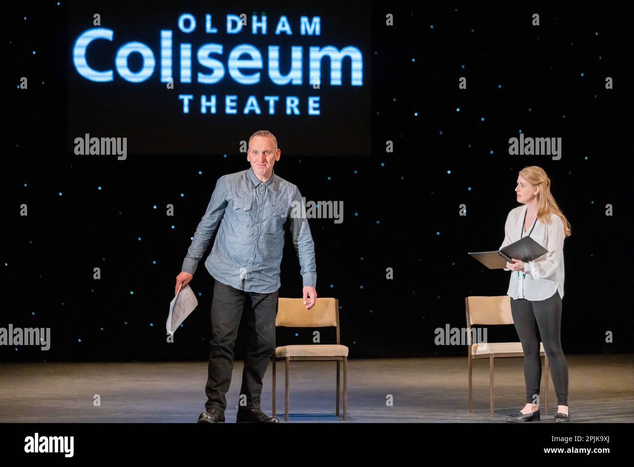Oldham Coliseum Theatre final show - 31st March 2023. Actor Christopher ...