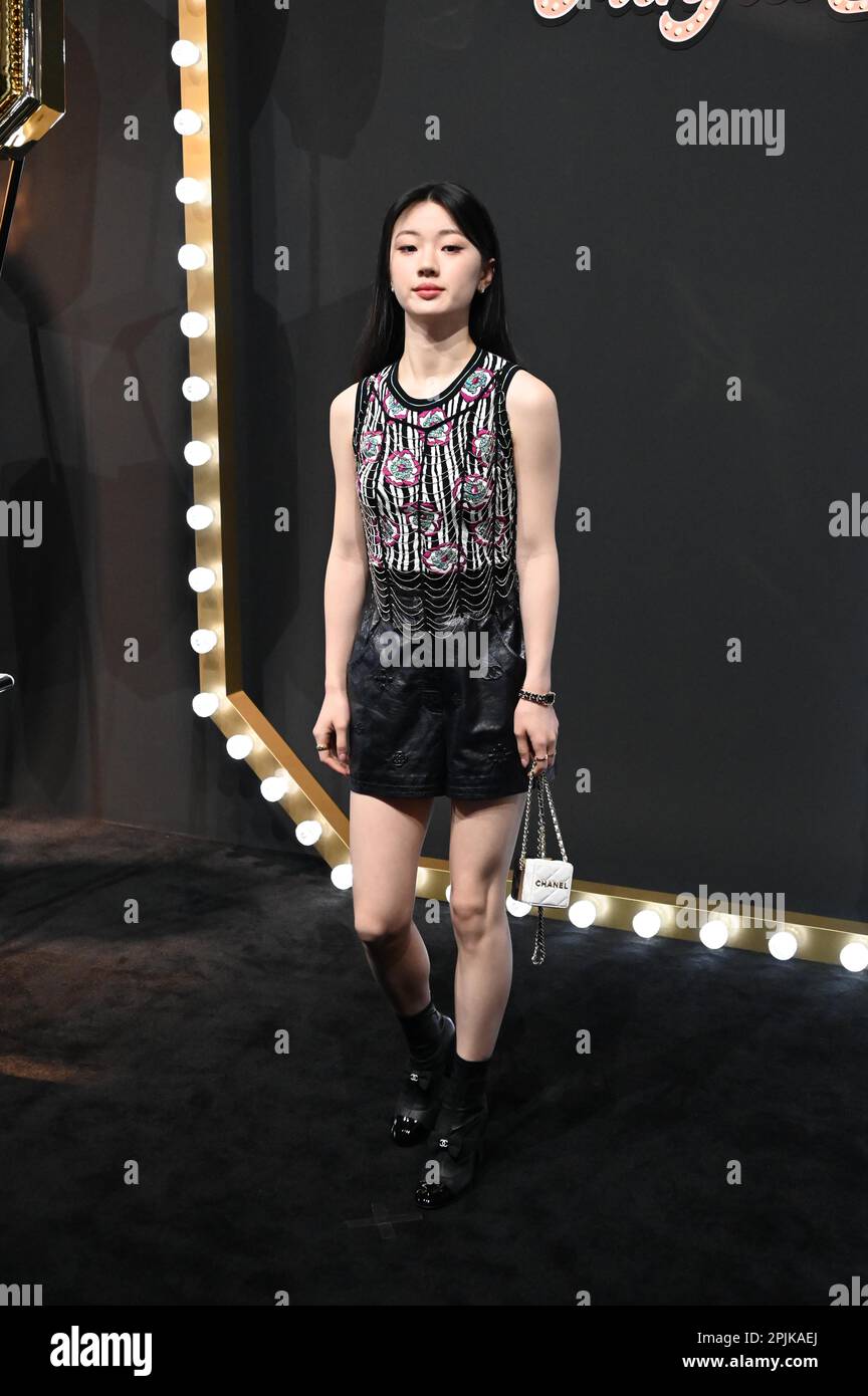 Chinese singer Shan Yichun attended the Chanel activity in Shanghai ...