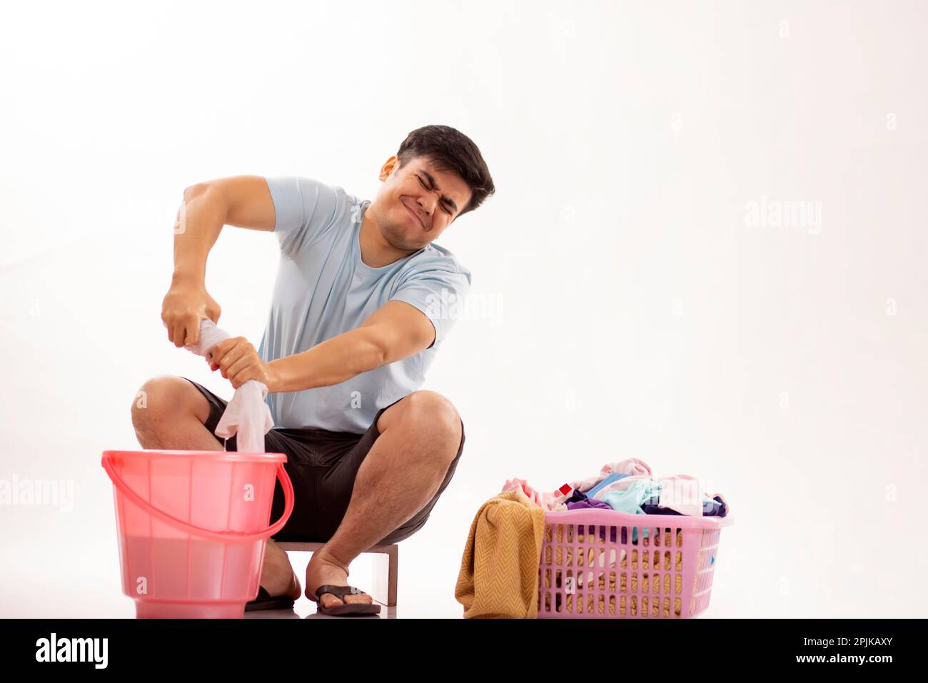 Man washing face with soap hi-res stock photography and images - Alamy