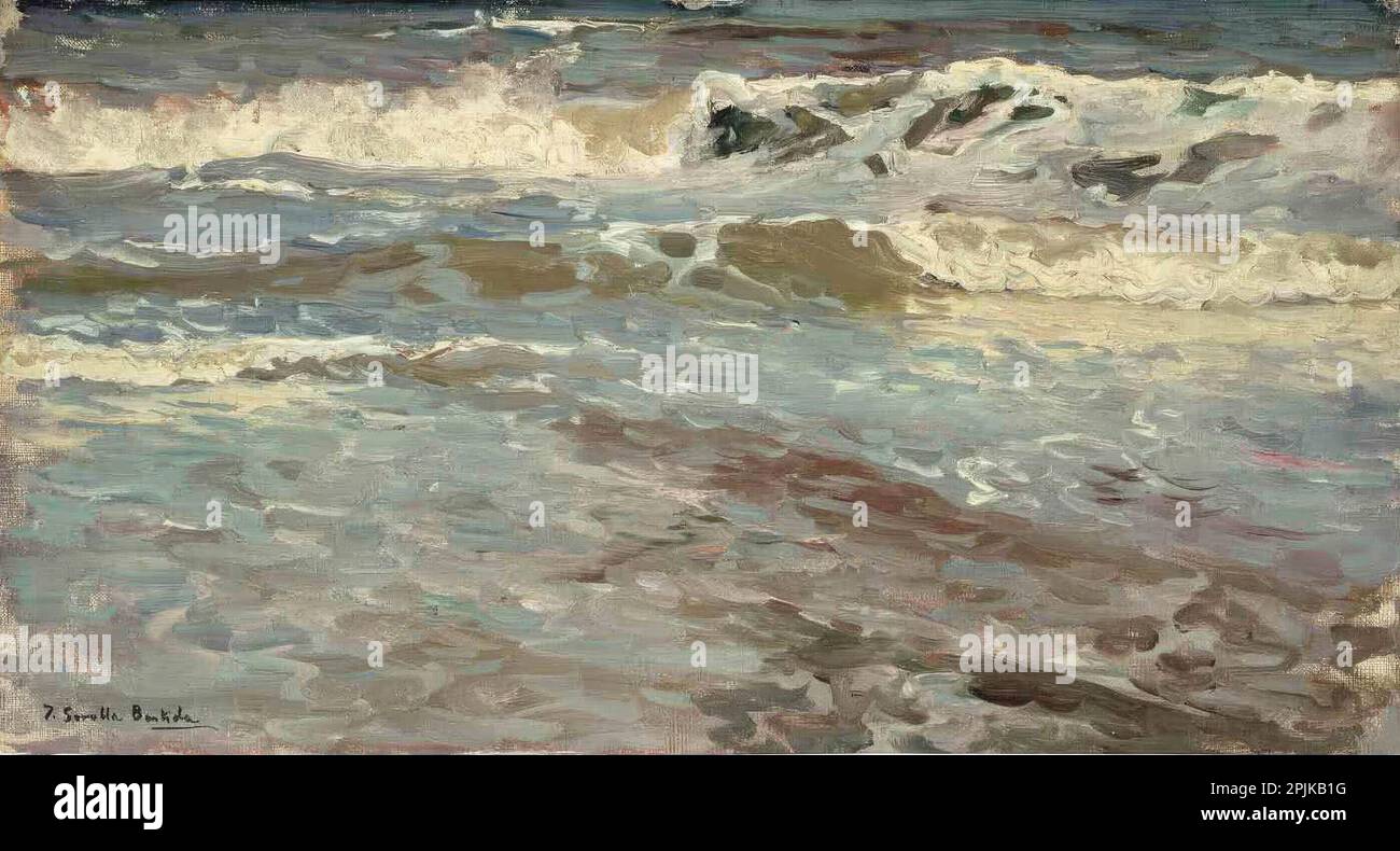 Joaquín Sorolla/ Study of the Sea, 1904. Oil on canvas, 28.5x53cm ...