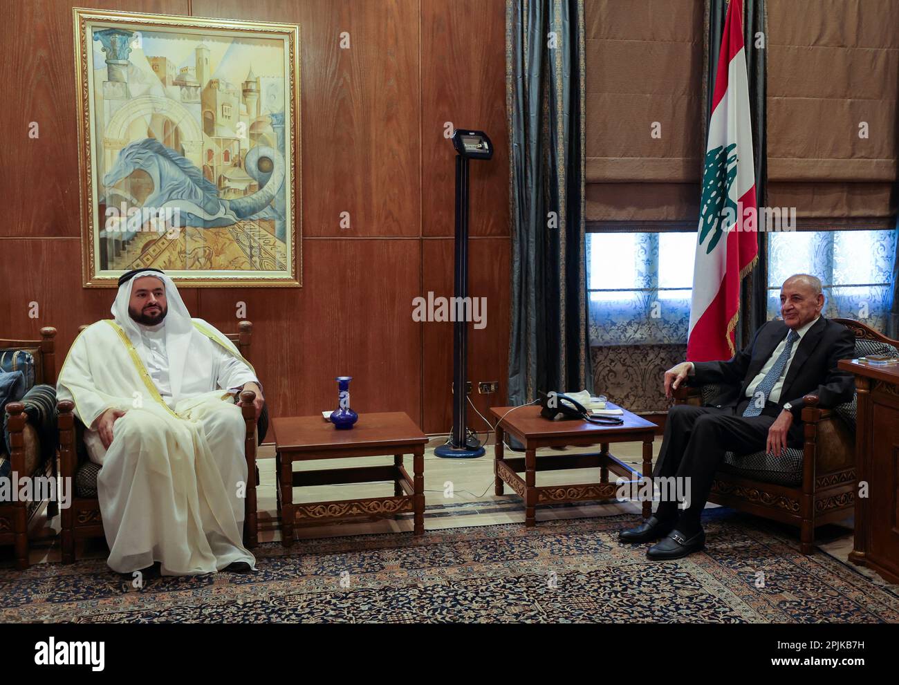 Qatari foreign affairs minister hi-res stock photography and images - Alamy