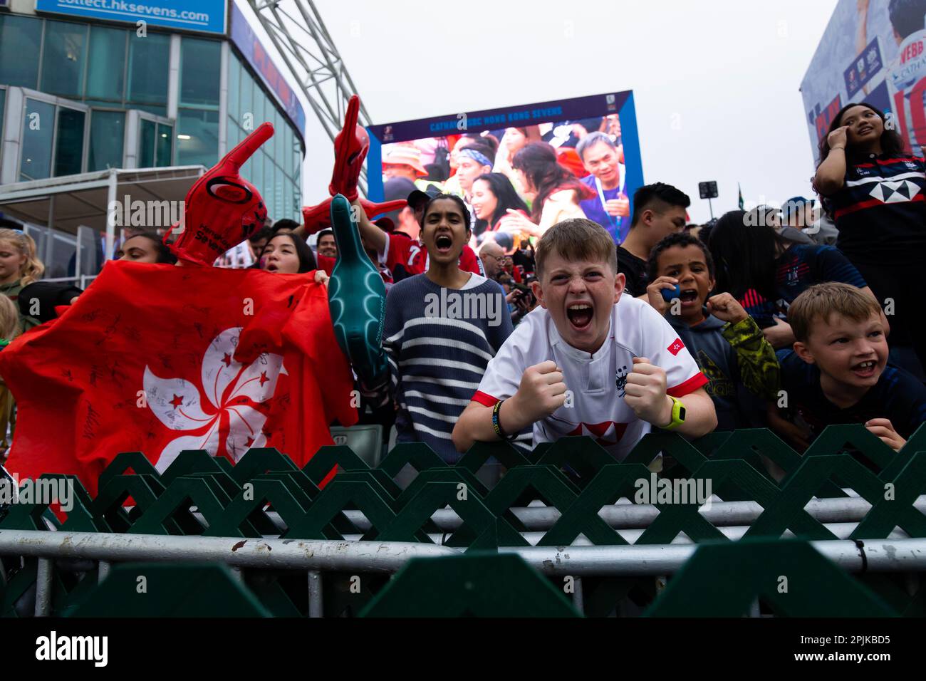 Hong Kong, China. 02nd Apr, 2023. Fans of Team Hong Kong cheering on ...