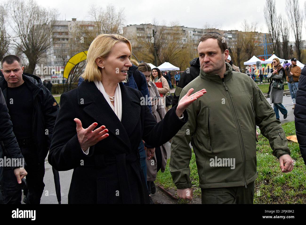 BORODIANKA, UKRAINE - APRIL 2, 2023 - Ambassador Extraordinary and ...