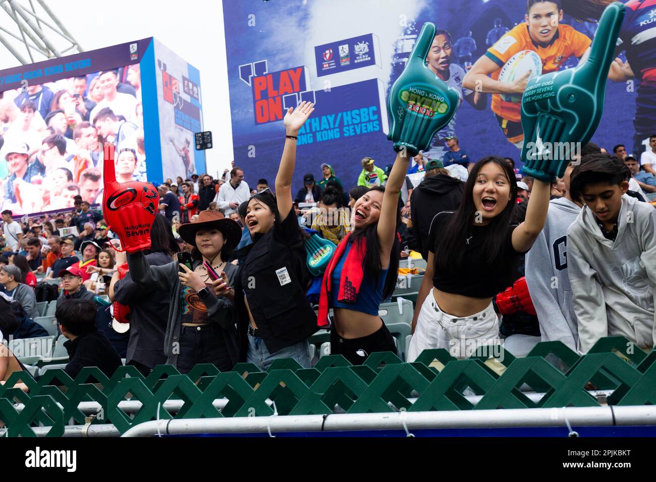 Hong Kong, China. 02nd Apr, 2023. Fans of Team Hong Kong cheering on ...