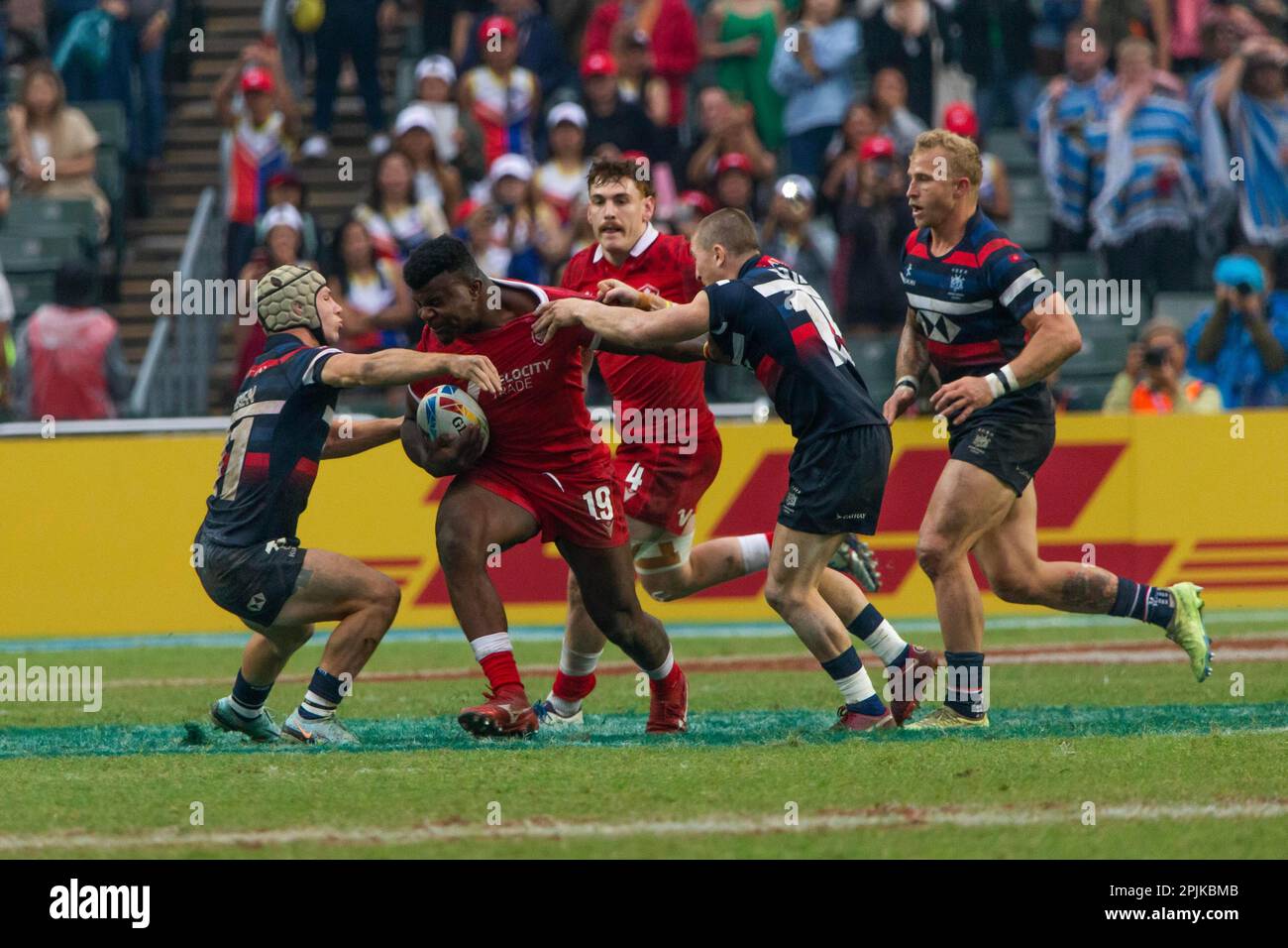 Hong Kong, China. 02nd Apr, 2023. Matt Oworu (#19) of Team Hong Kong ...