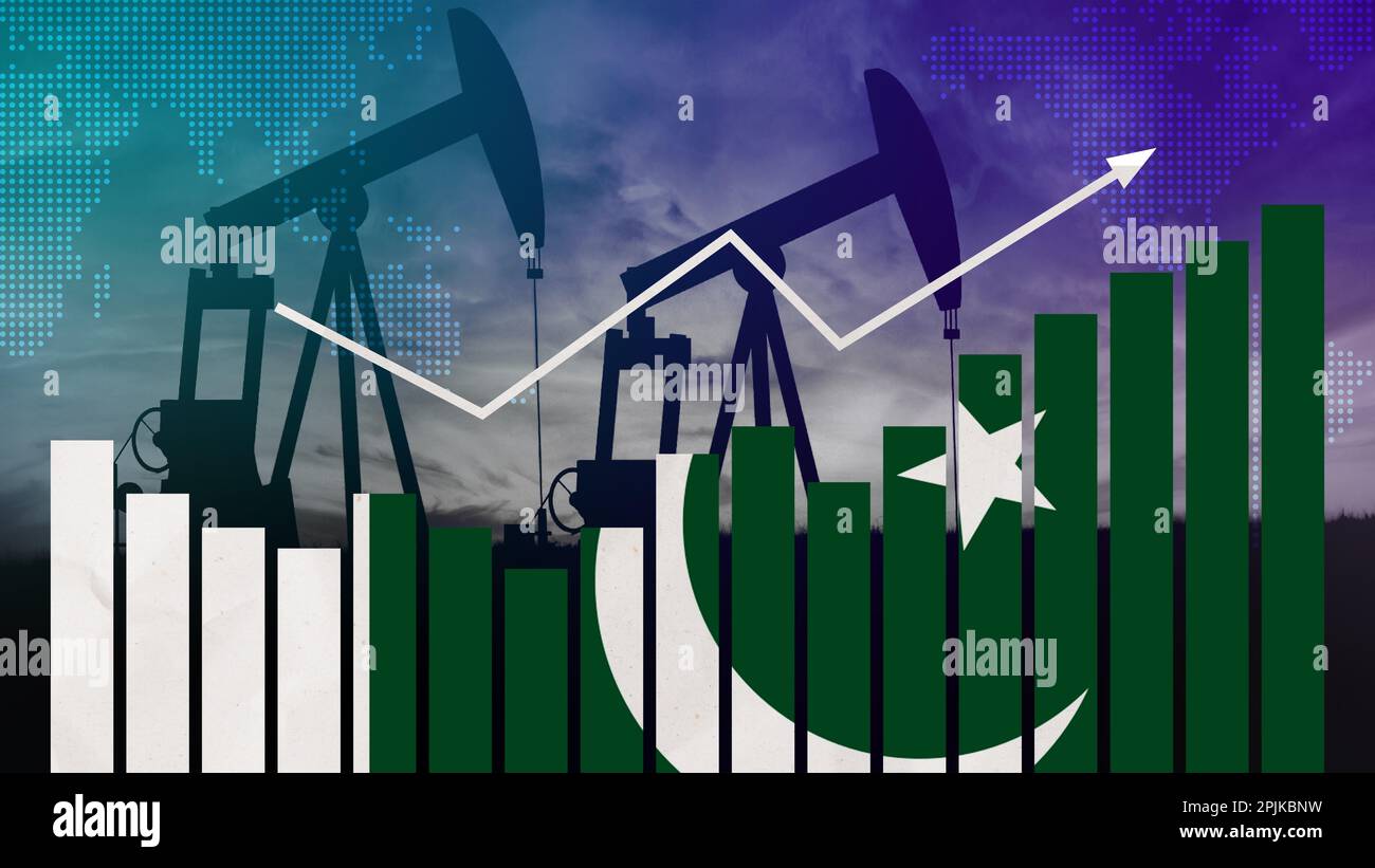Pakistan oil industry concept. Economic crisis, increased prices, fuel ...