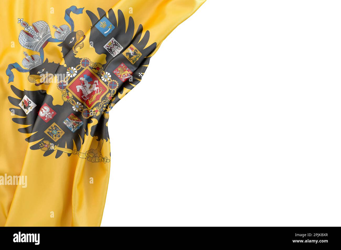 Russian Imperial Standard in the corner on white background. Isolated ...