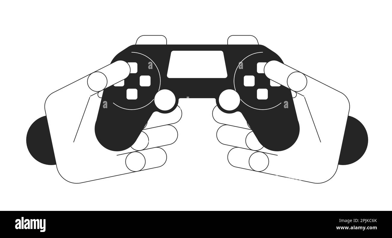 AI in games black and white concept vector spot illustration Stock Vector Image & Art - Alamy