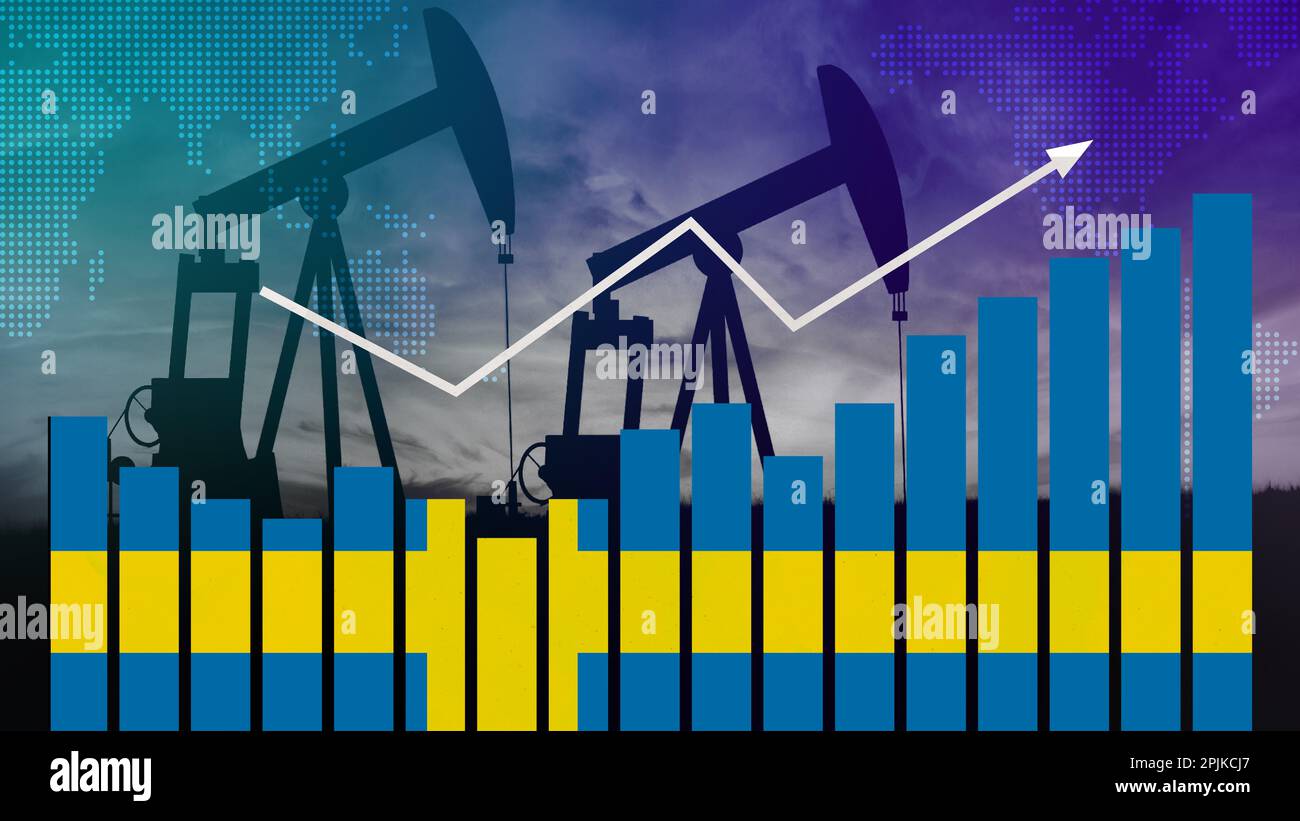 Sweden oil industry concept. Economic crisis, increased prices, fuel ...