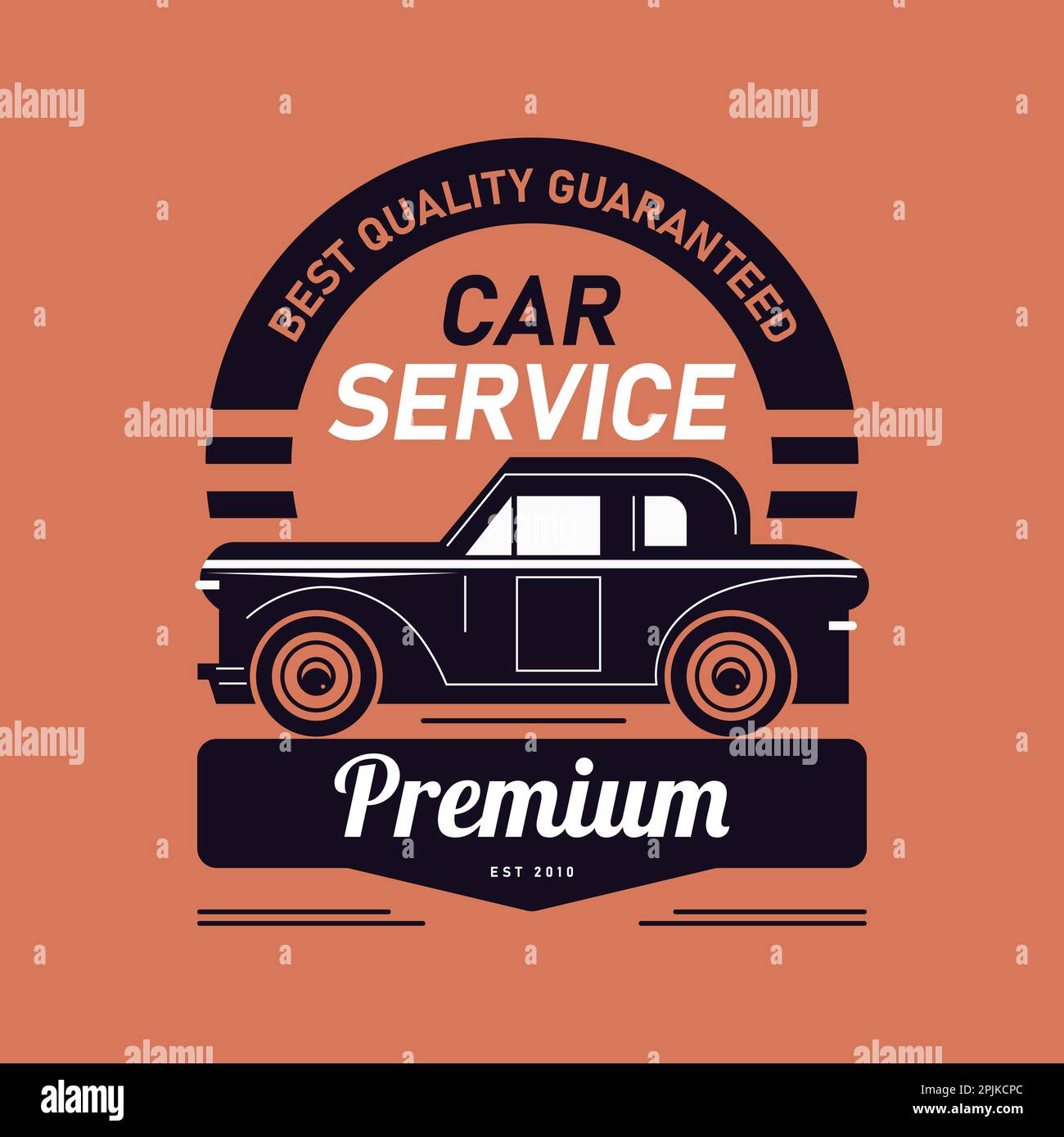 Vintage style car rentals label. Vector logo design template. Concept ...