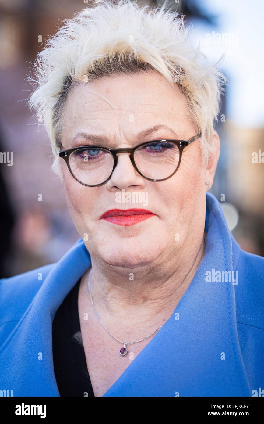 Suzy Eddie Izzard poses for photographers upon arrival at the Olivier ...