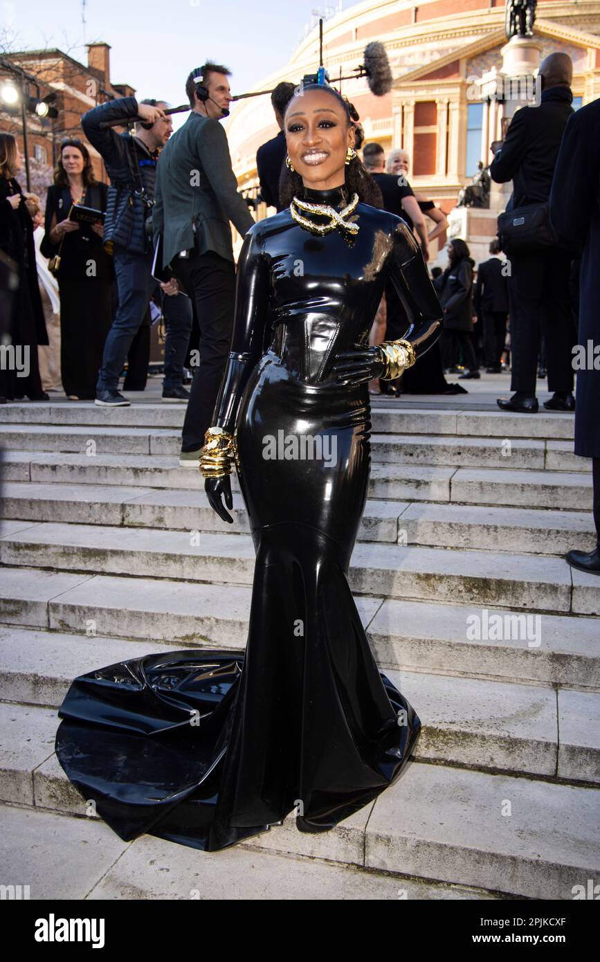 Beverley Knight poses for photographers upon arrival at the Olivier ...