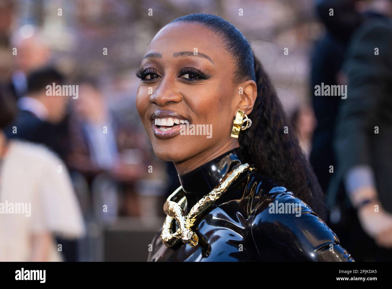 Beverley Knight poses for photographers upon arrival at the Olivier ...