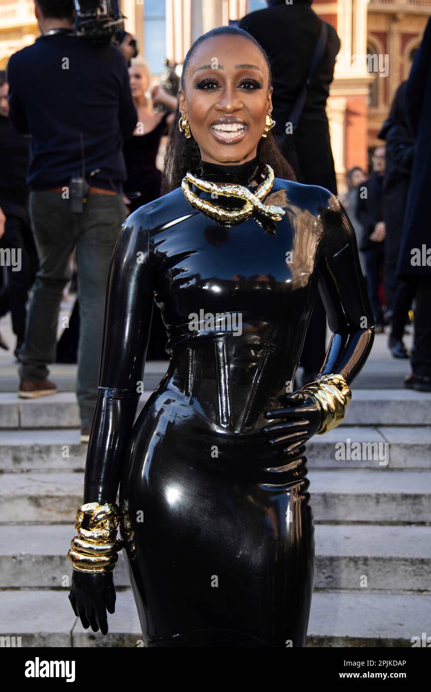 Beverley Knight poses for photographers upon arrival at the Olivier ...