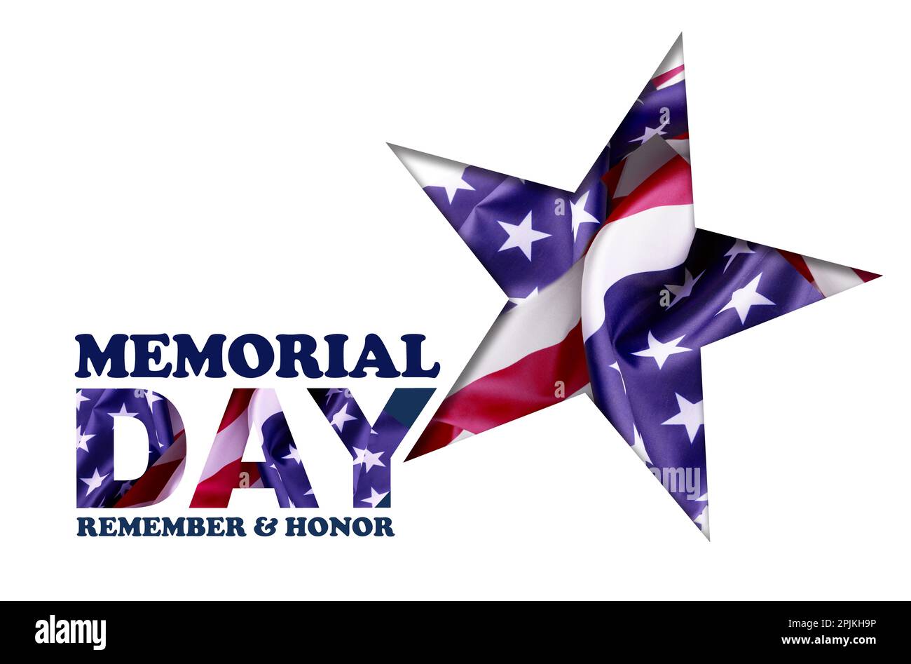 Memorial Day Banner Template with the official flag of the United ...