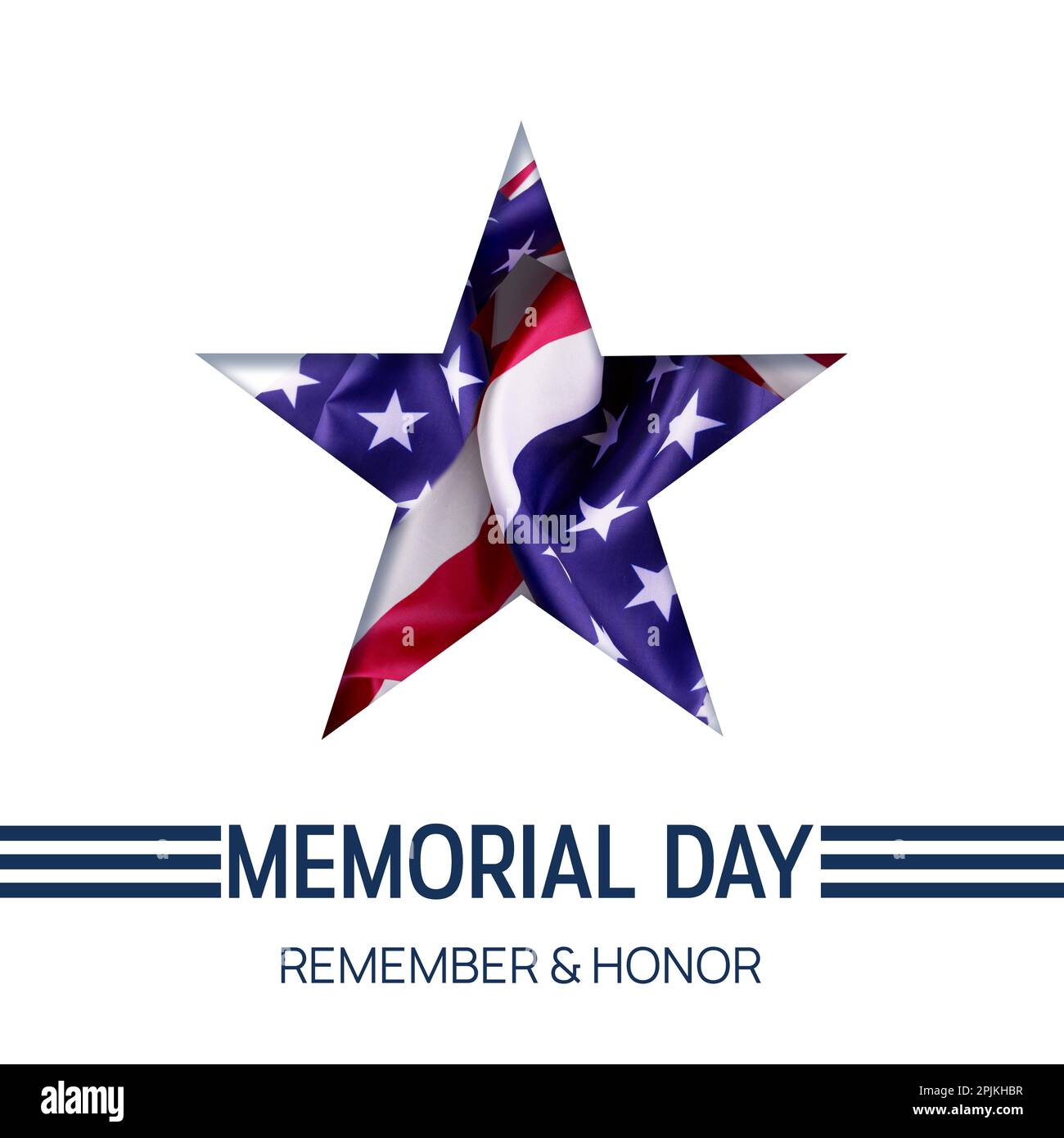 Memorial Day Banner Template with the official flag of the United ...