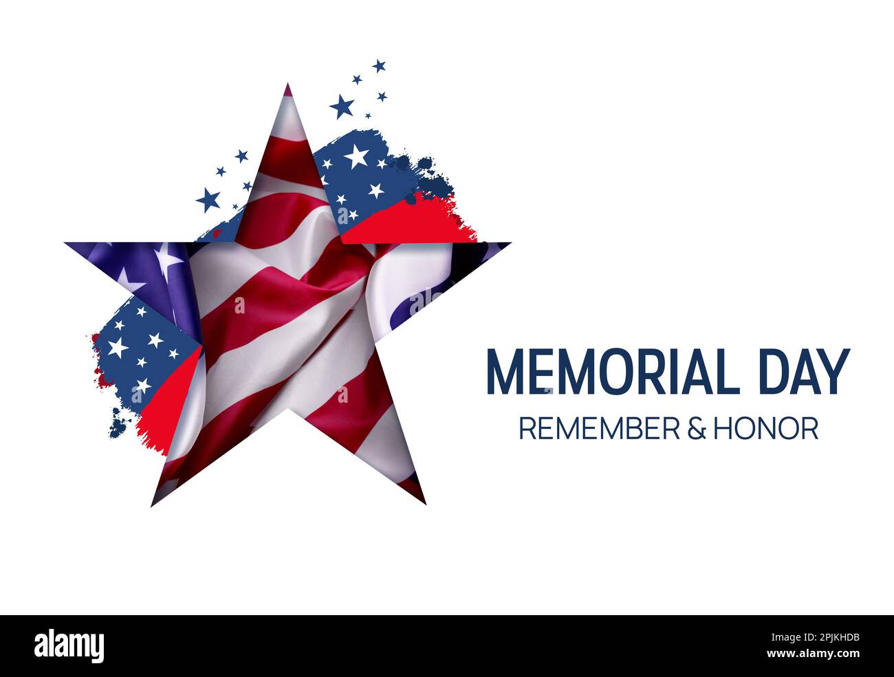 Memorial Day Banner Template with the official flag of the United ...