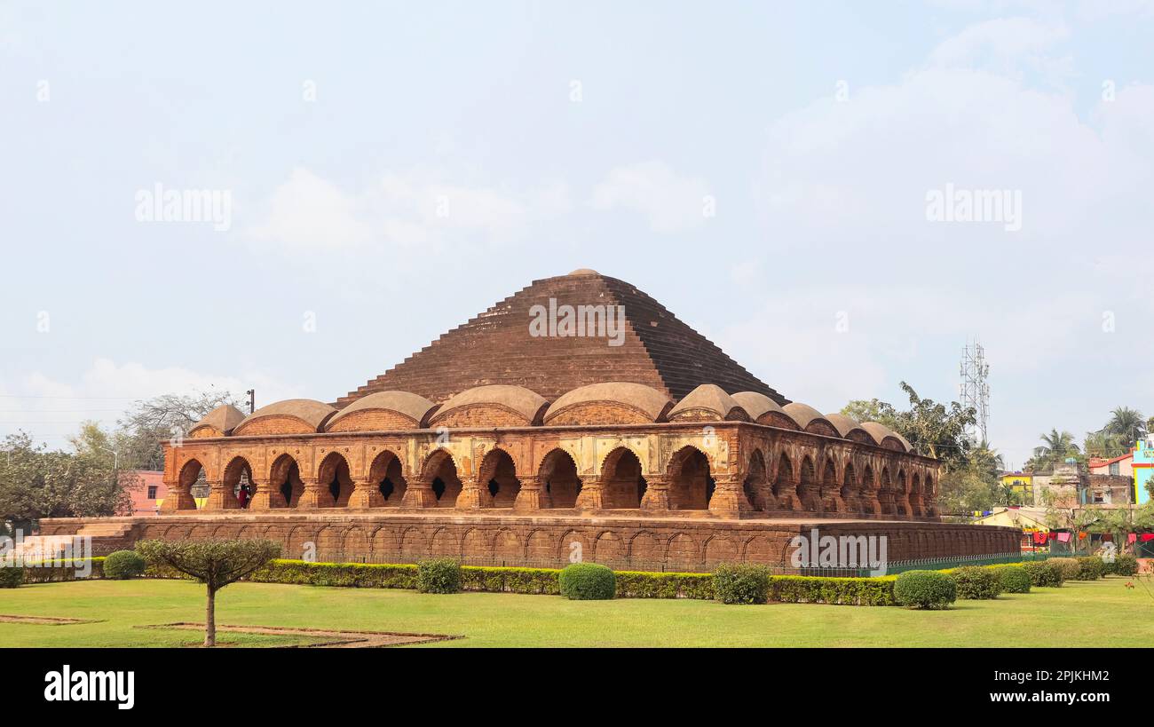Full View of Ras Mancha is a temple complex located in Bishnupur, a ...