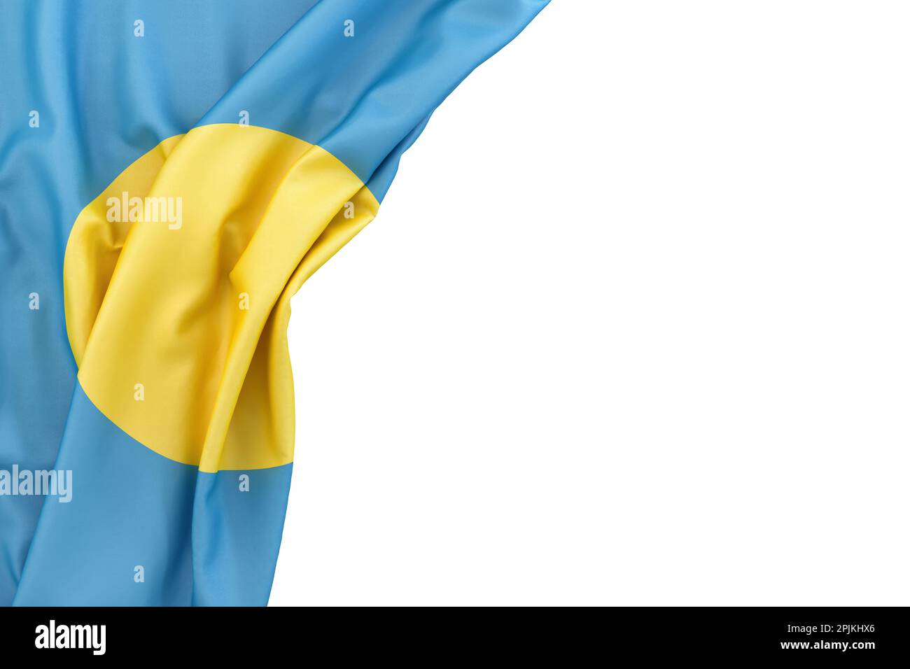 Flag of Palau in the corner on white background. Isolated. 3D Rendering Stock Photo - Alamy